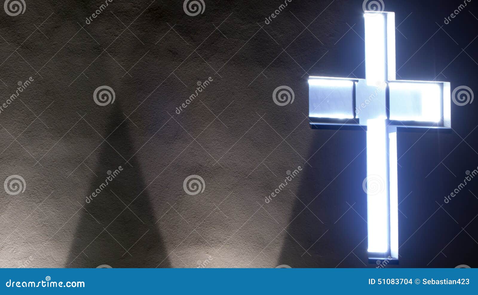 Illuminated cross stock photo. Image of illuminated, holy - 51083704