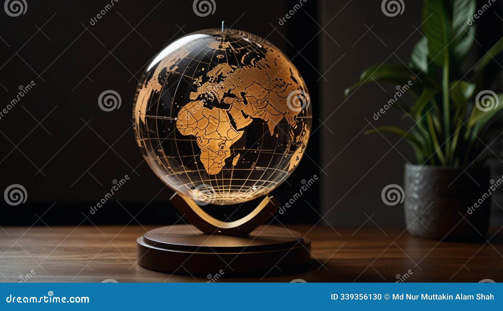 Illuminated Crystal World stock illustration. Illustration of yellow ...