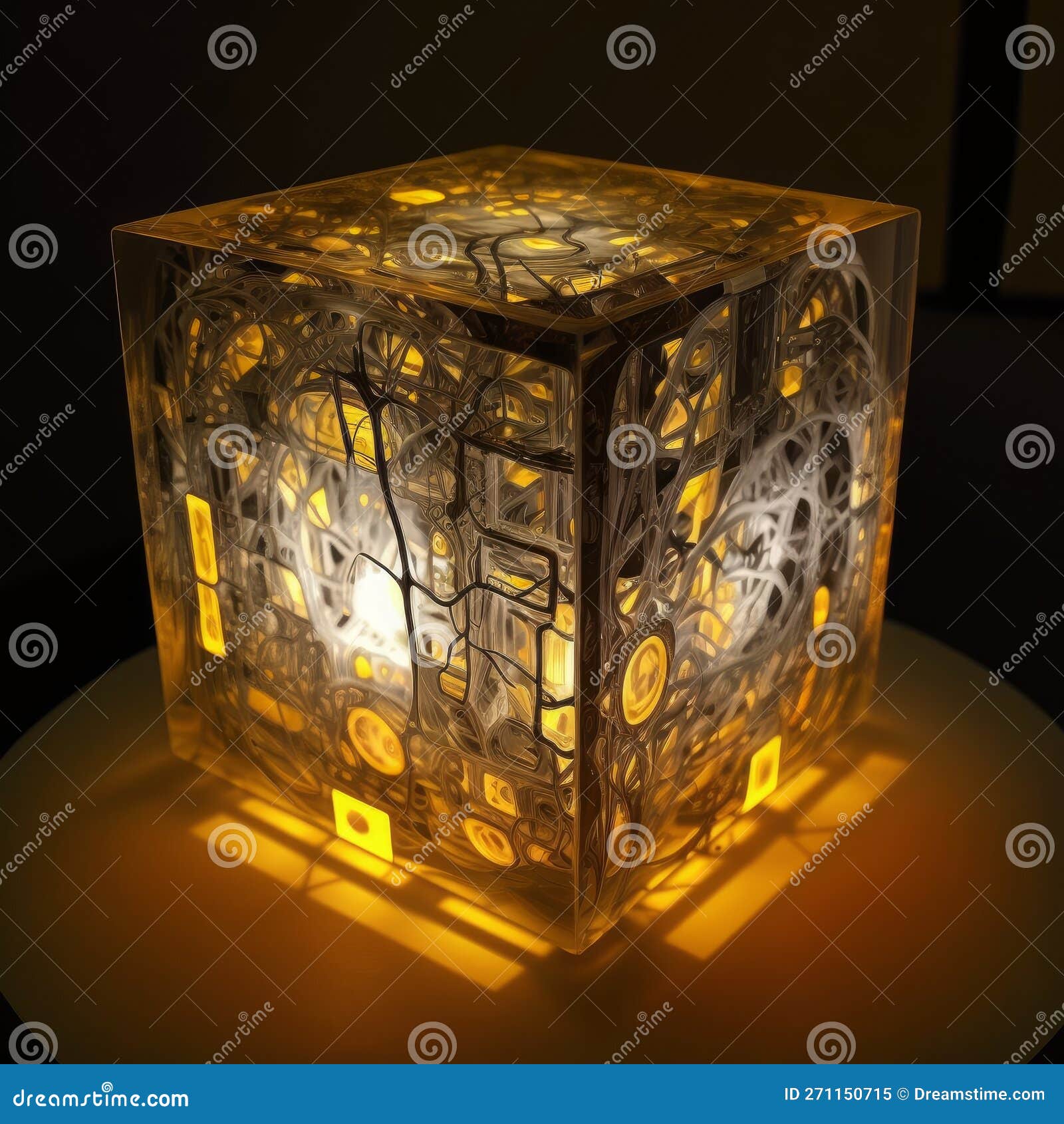 Illuminated Cube, Translucent, Ultra Detailed, Volumetric Illumination ...