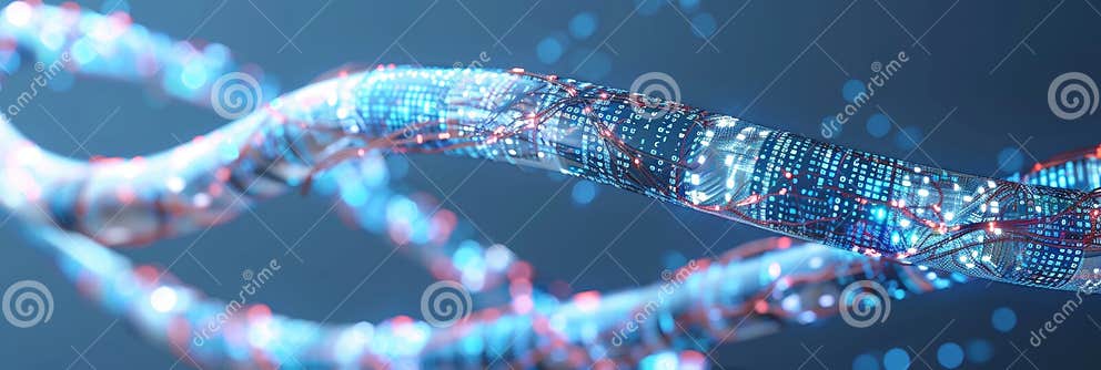 Illuminated Data Cables Transmitting Information in the Background for ...