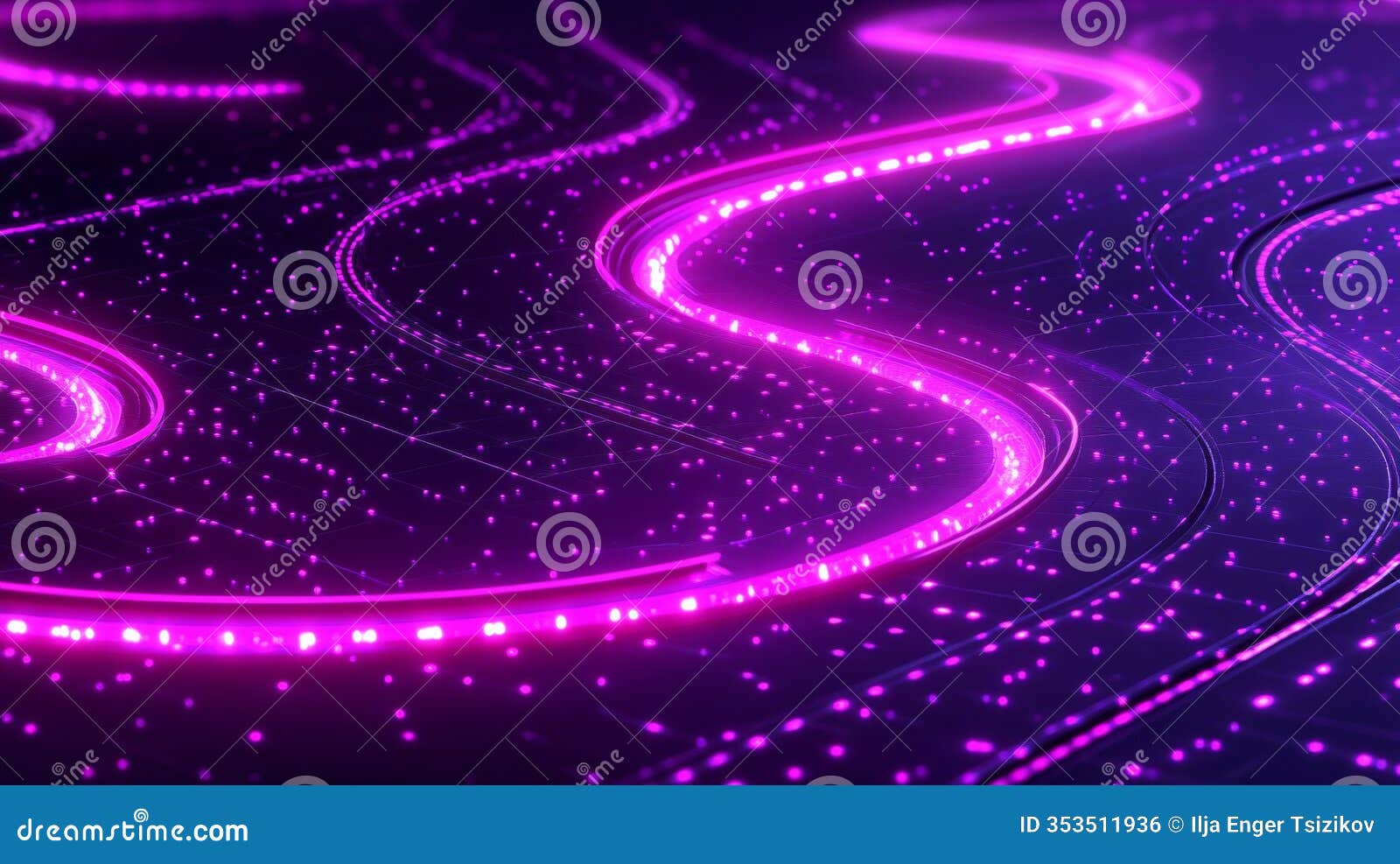 Illuminated Digital Pathways a Futuristic Illustration for ...