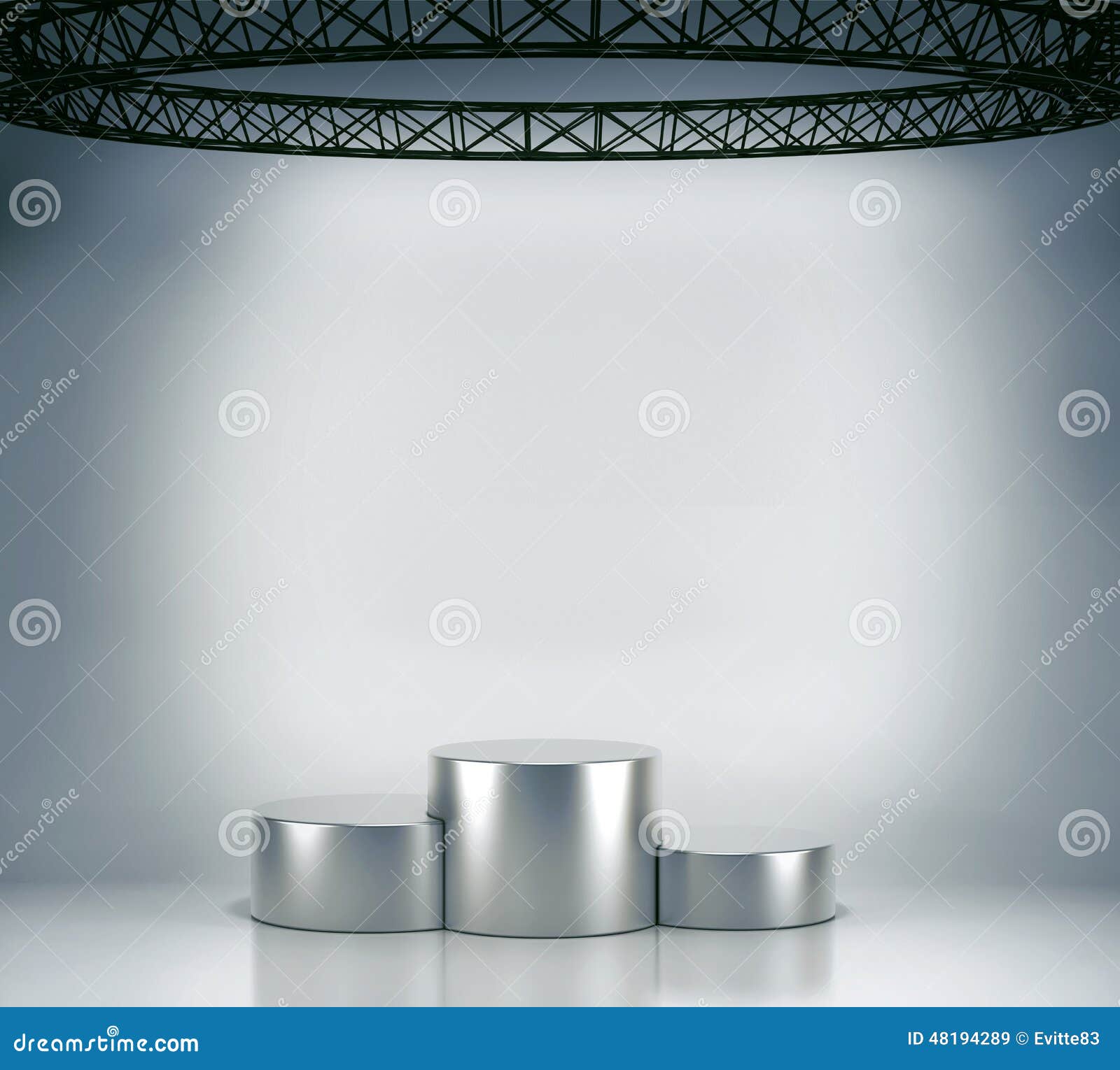 Illuminated Empty Stage Podium Stock Illustration - Illustration of ...