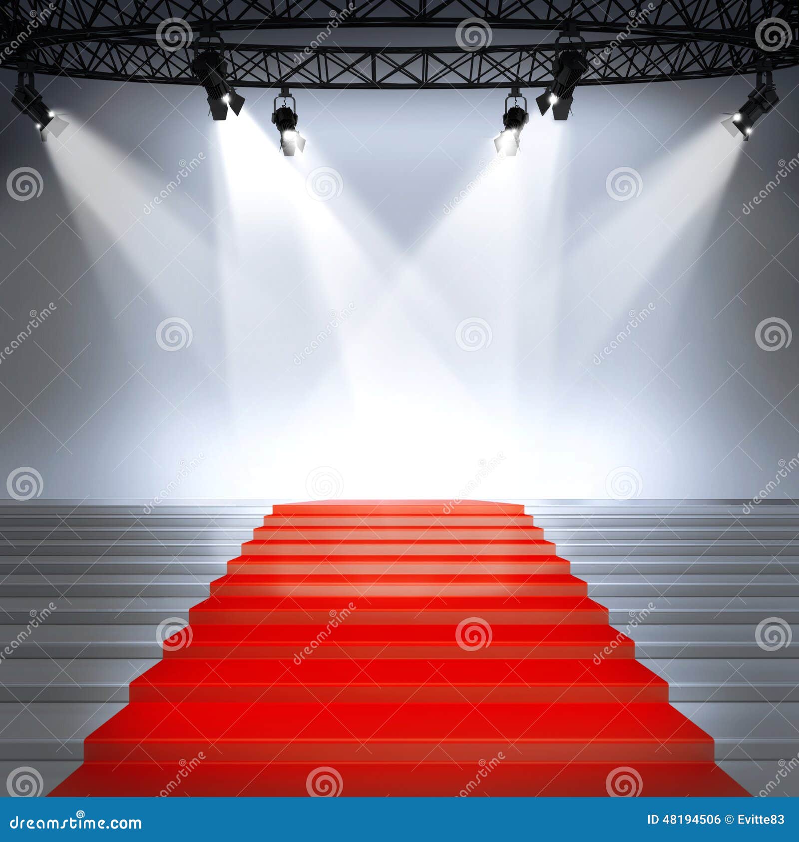 Illuminated Empty Stage Podium Stock Photo - Image of cinema, market ...