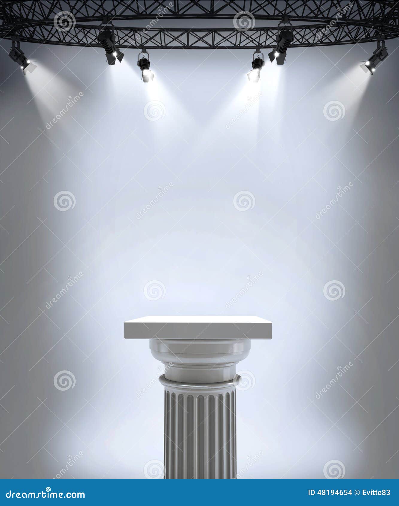 Illuminated Empty Stage Podiums for Award Ceremony Stock Photo - Image ...