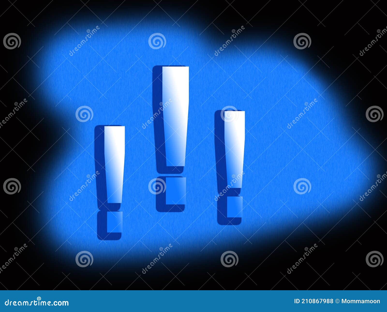 Illuminated Exclamation Points Stock Illustration - Illustration of ...
