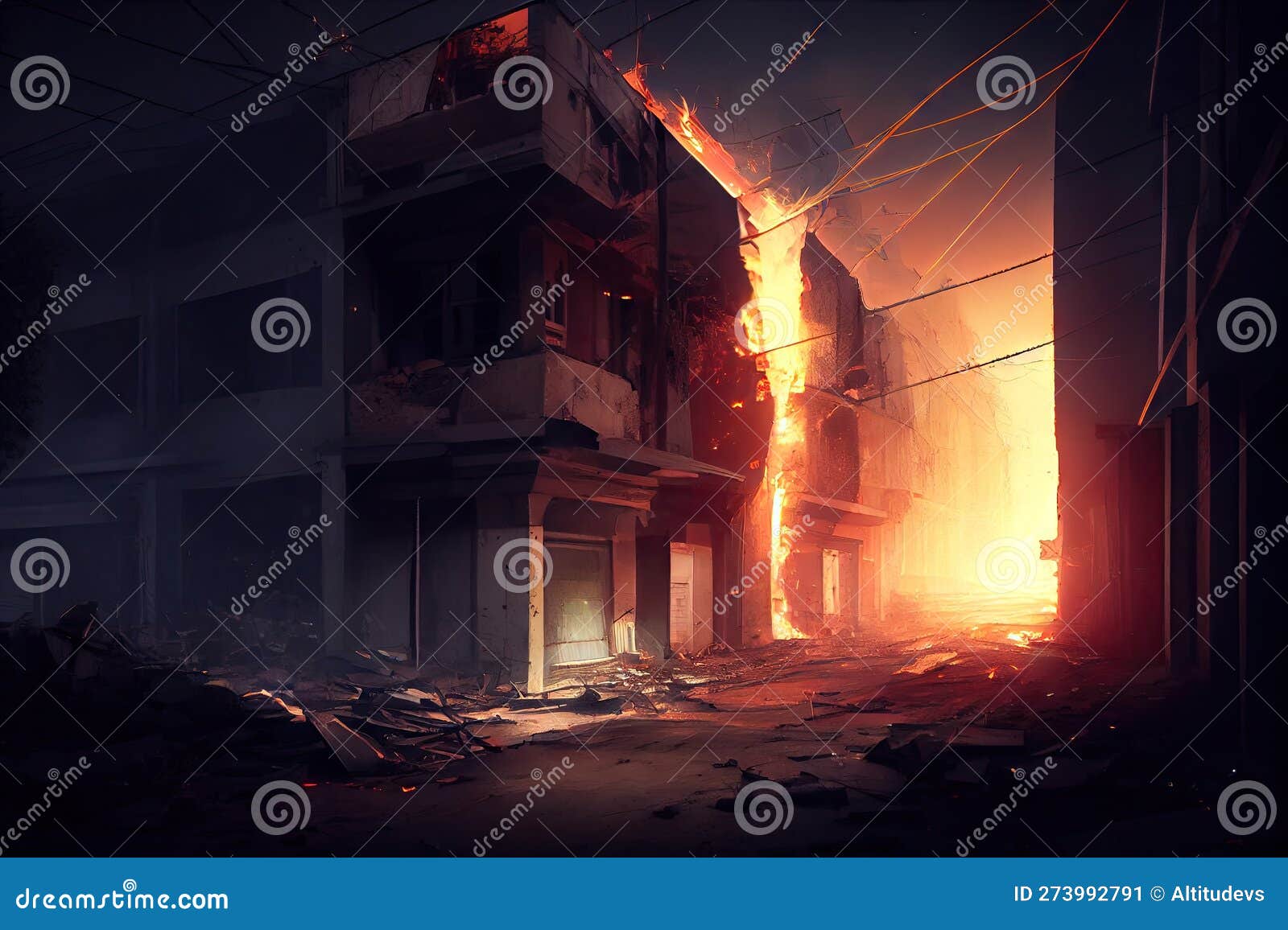 Earthquake Aftermath Fire