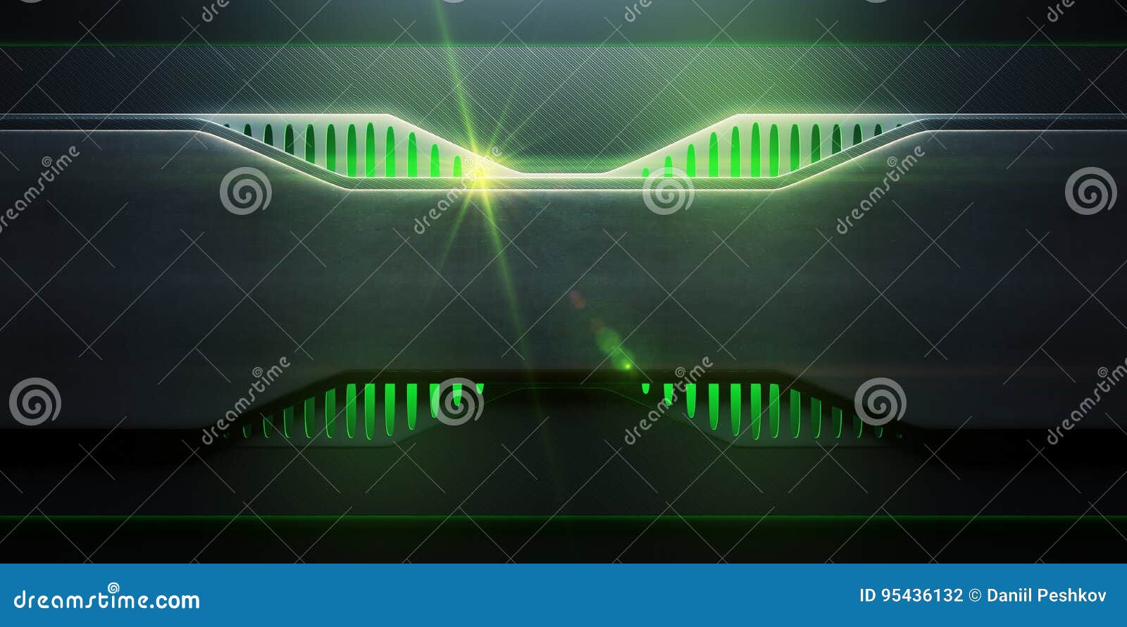 Illuminated Green Panel Front Stock Illustration - Illustration of ...