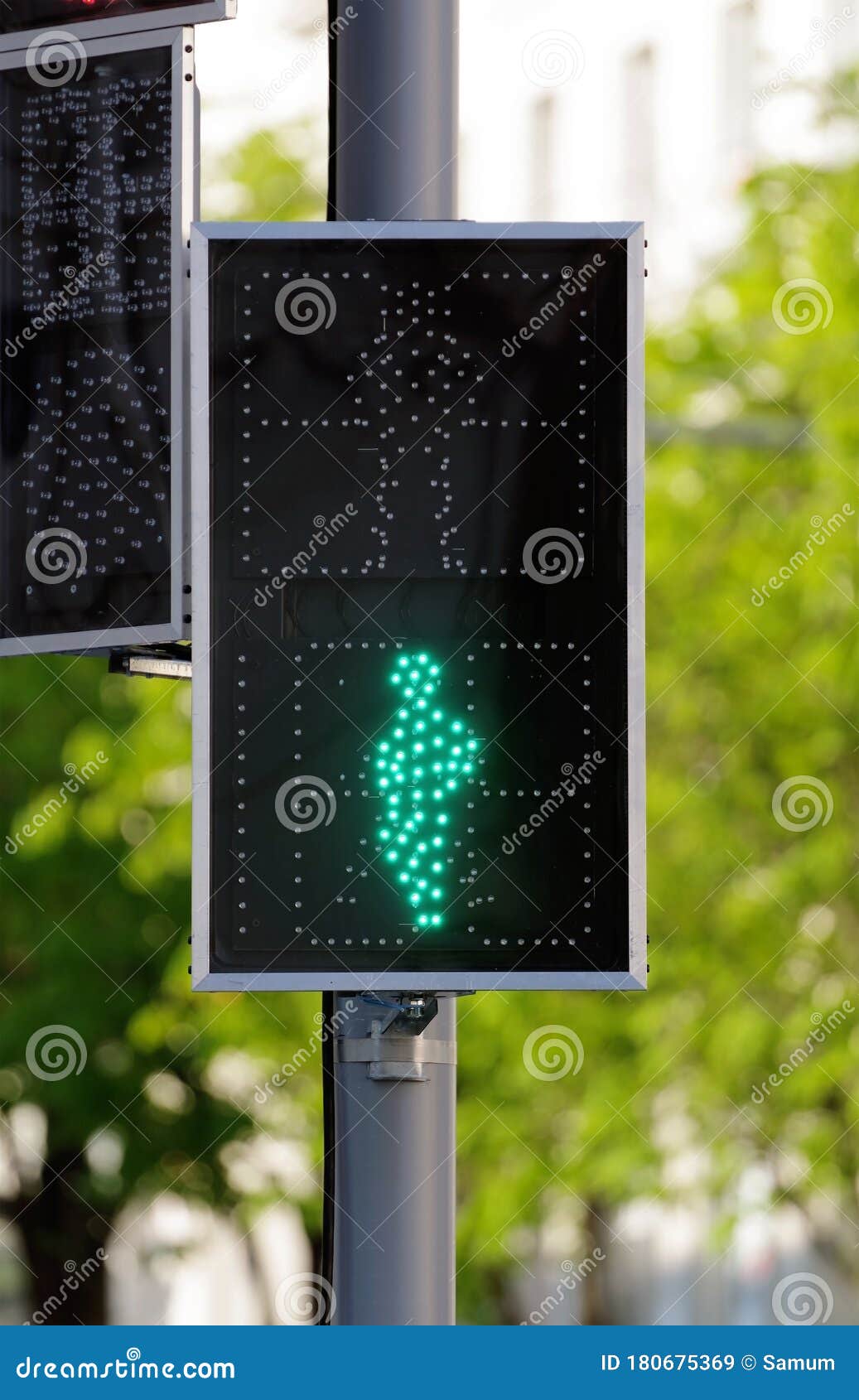 Illuminated Green Traffic Signal Light Stock Image - Image of colorful ...