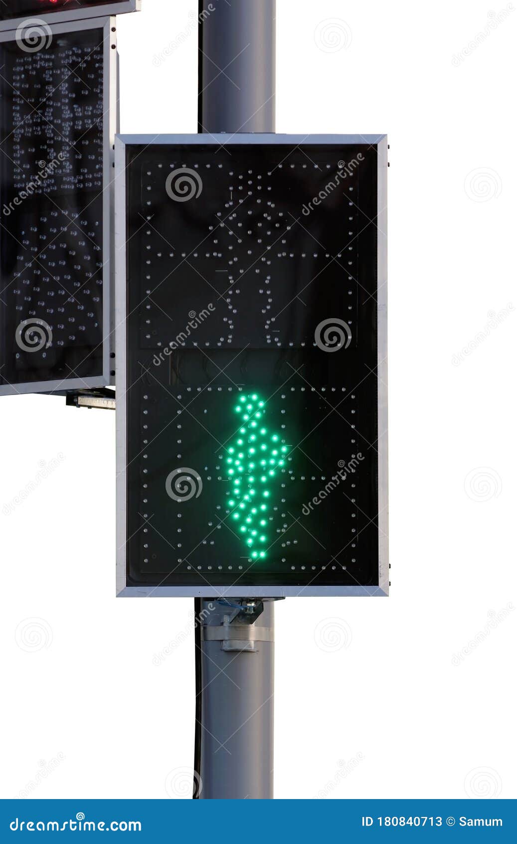 Illuminated Green Traffic Signal Light Stock Image - Image of safety ...