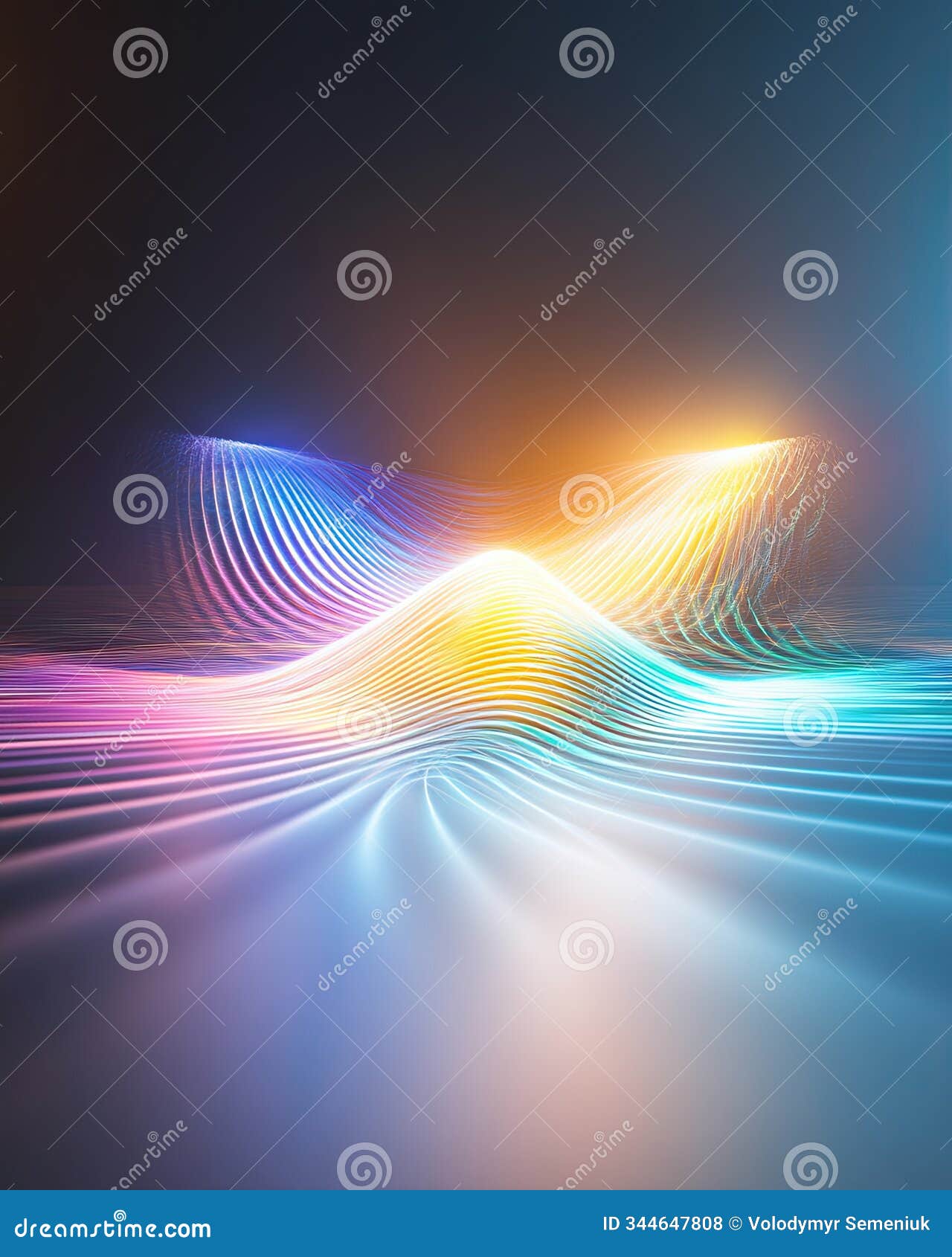 Illuminated Tensor Field Grid With Arrows And Color Gradients ...