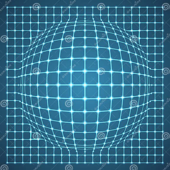 Illuminated Grid Sphere. stock vector. Illustration of effect - 32991580