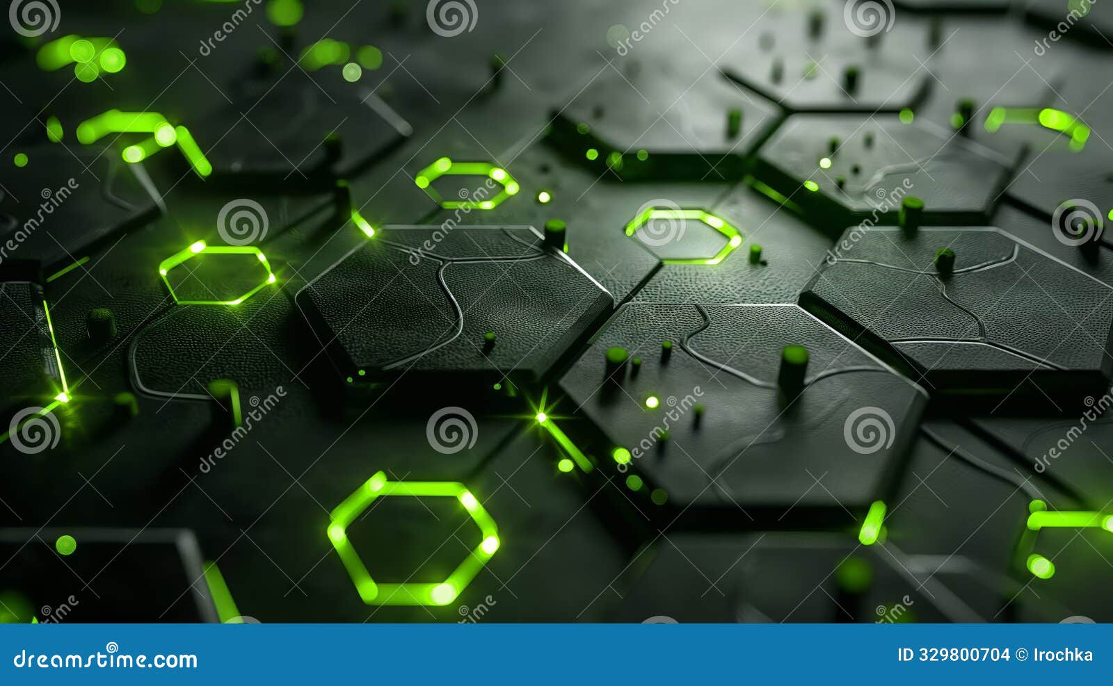 Illuminated Hexagonal Pathways Stock Photo - Image of weave, pathways ...