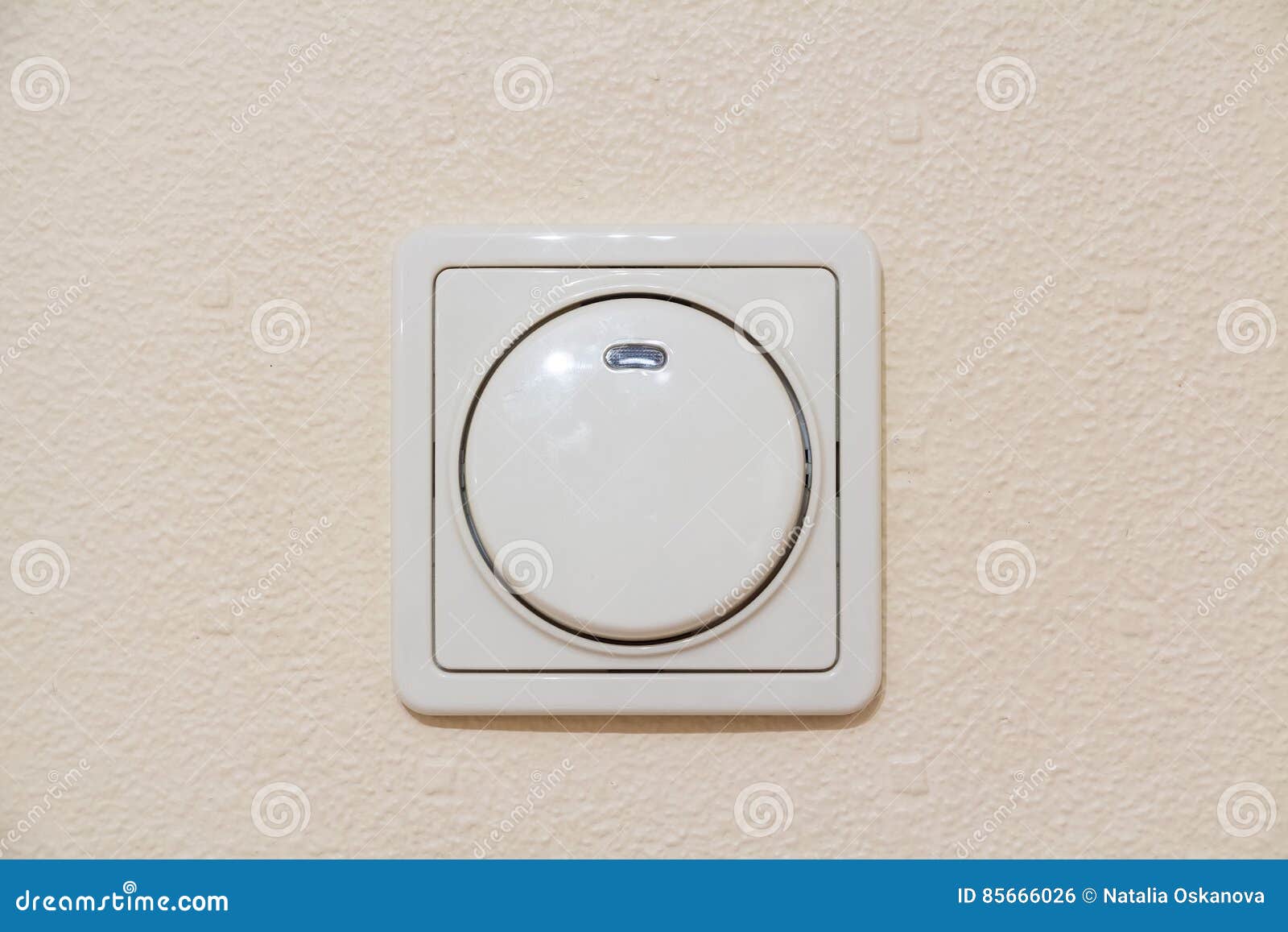 Illuminated Ivory Light Switch Stock Photo - Image of object, equipment ...