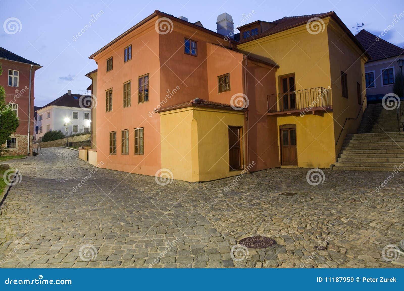 Illuminated Jewish Town stock image. Image of middle - 11187959