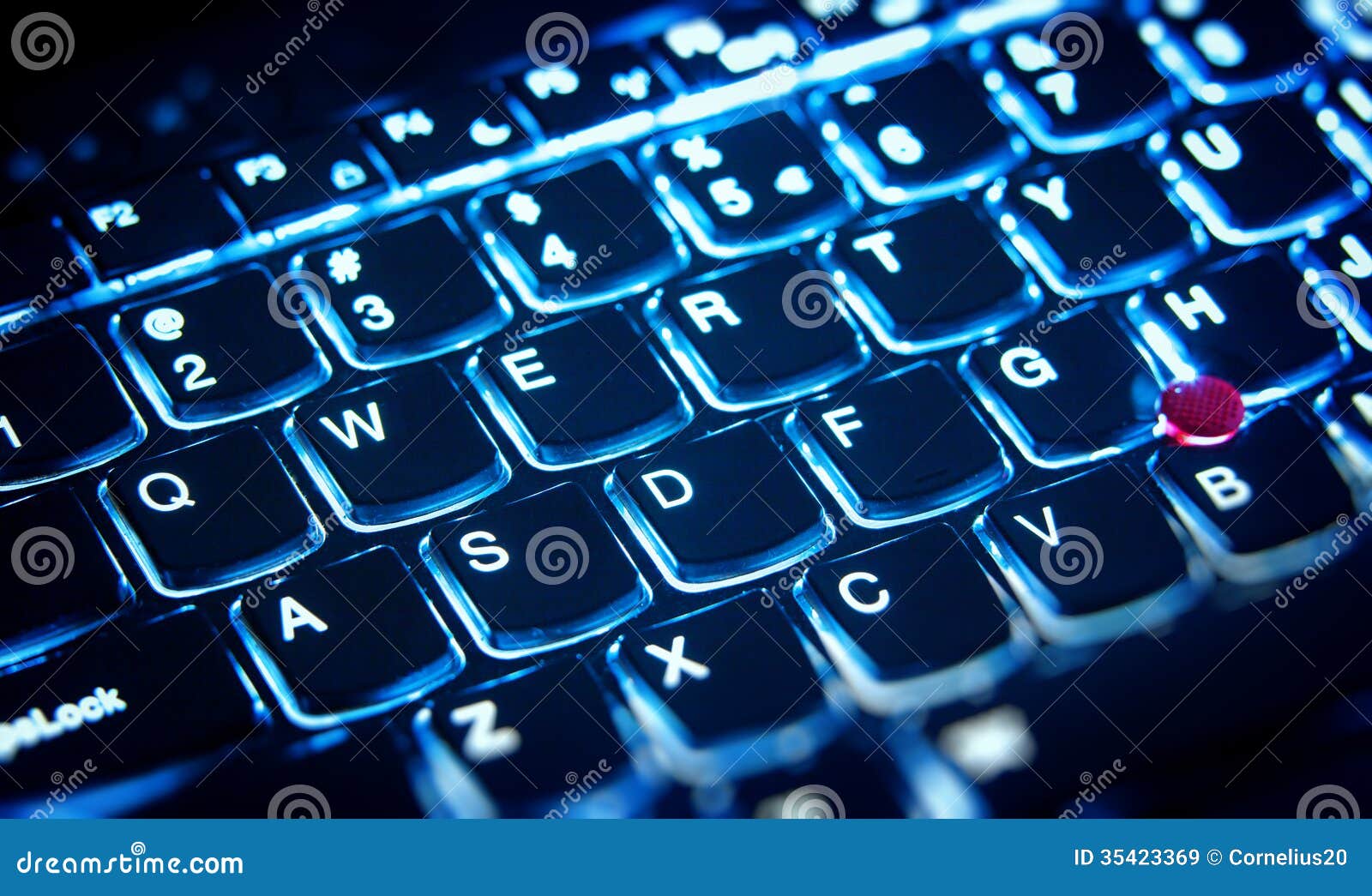 Illuminated keyboard stock image. Image of technology - 35423369