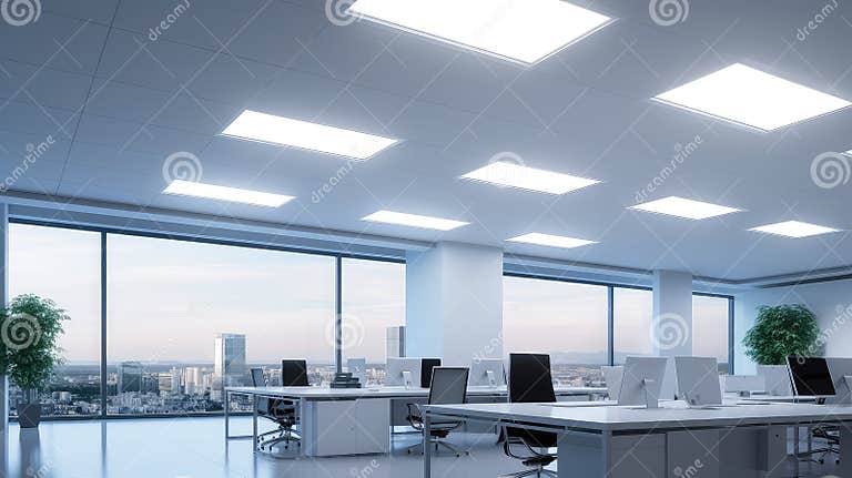 Illuminated Led Panel Light Stock Illustration - Illustration of design ...