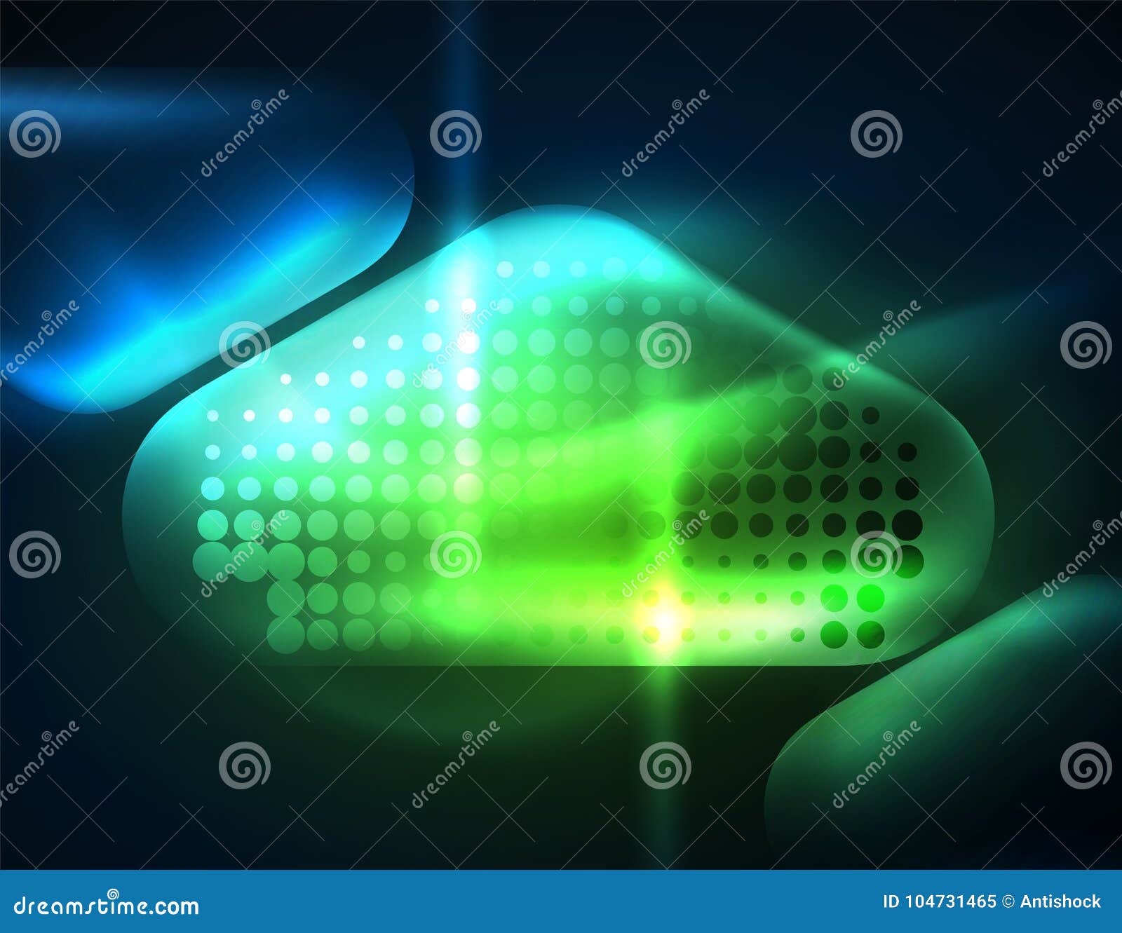 Illuminated Lens Flares, Glowing Color Techno Background Stock Vector ...