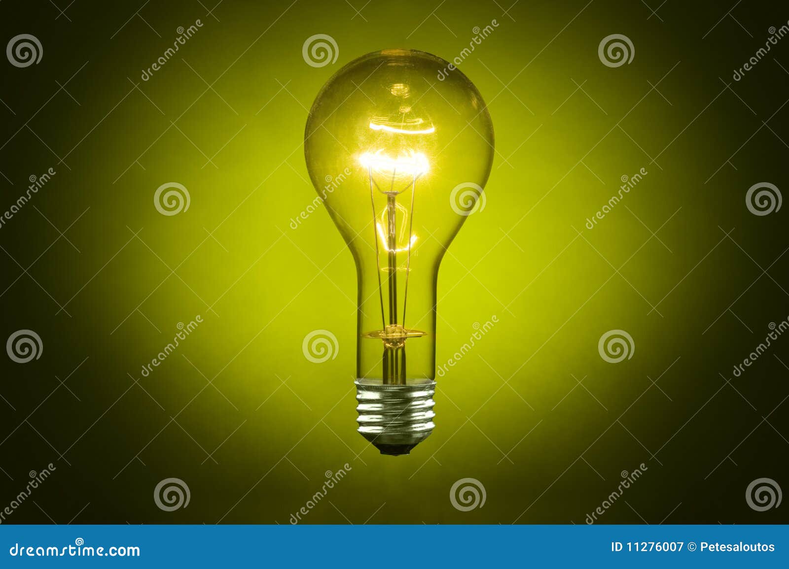 Illuminated Light Bulb stock image. Image of idea, wattage - 11276007