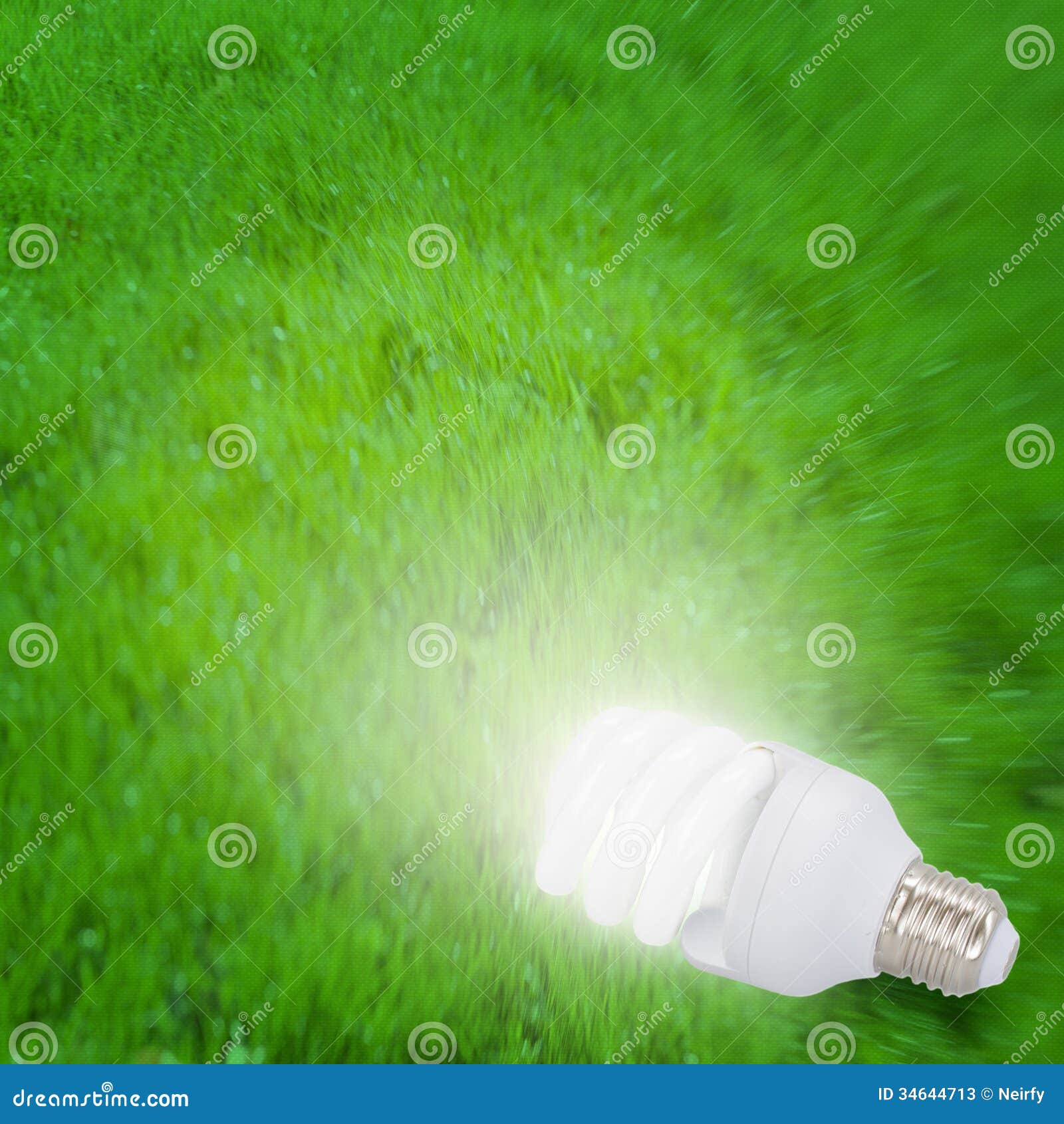 Illuminated Light Bulb on Grass Stock Image - Image of intelligence ...
