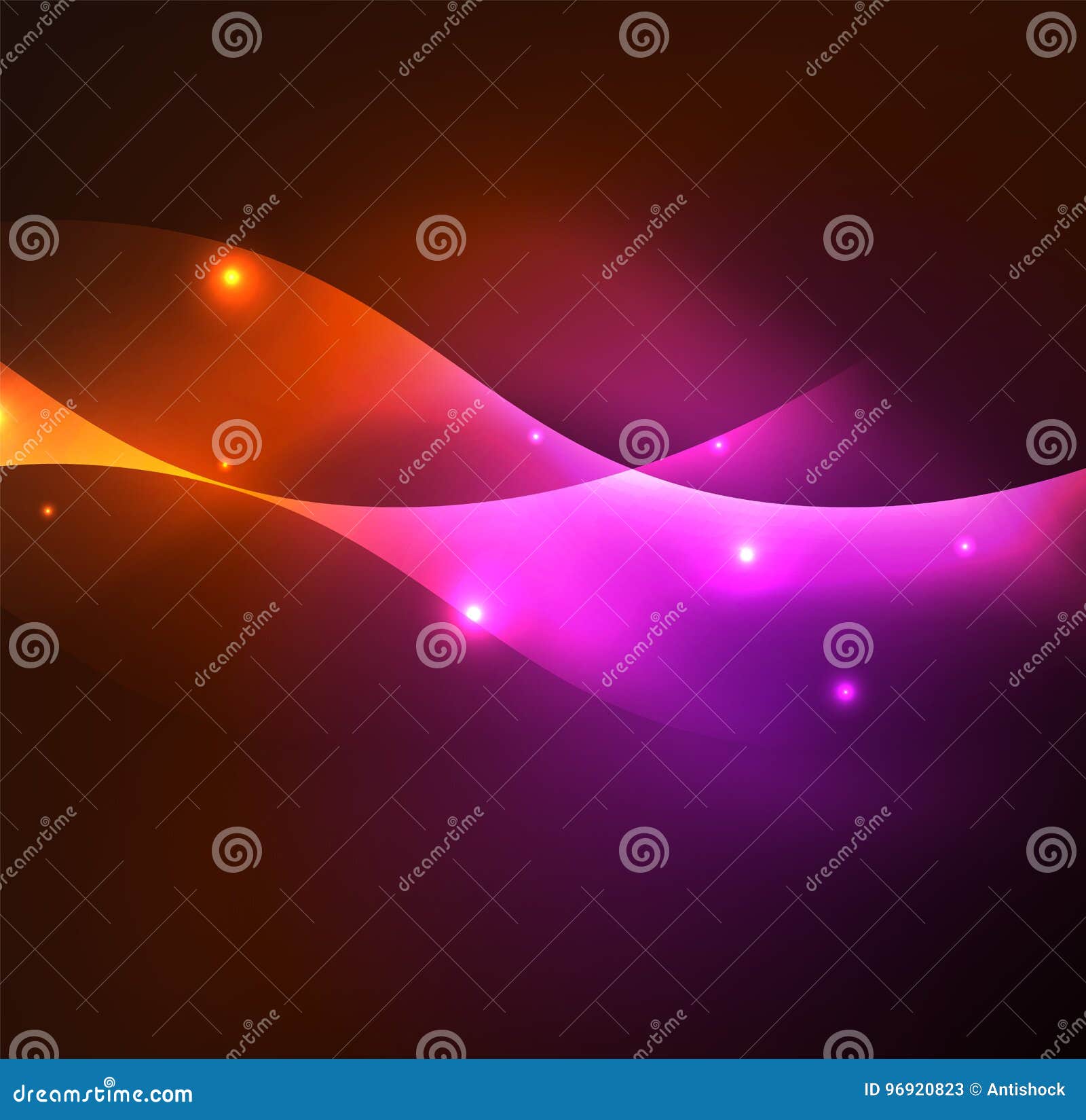 Illuminated neon waves stock vector. Illustration of motion - 96920823