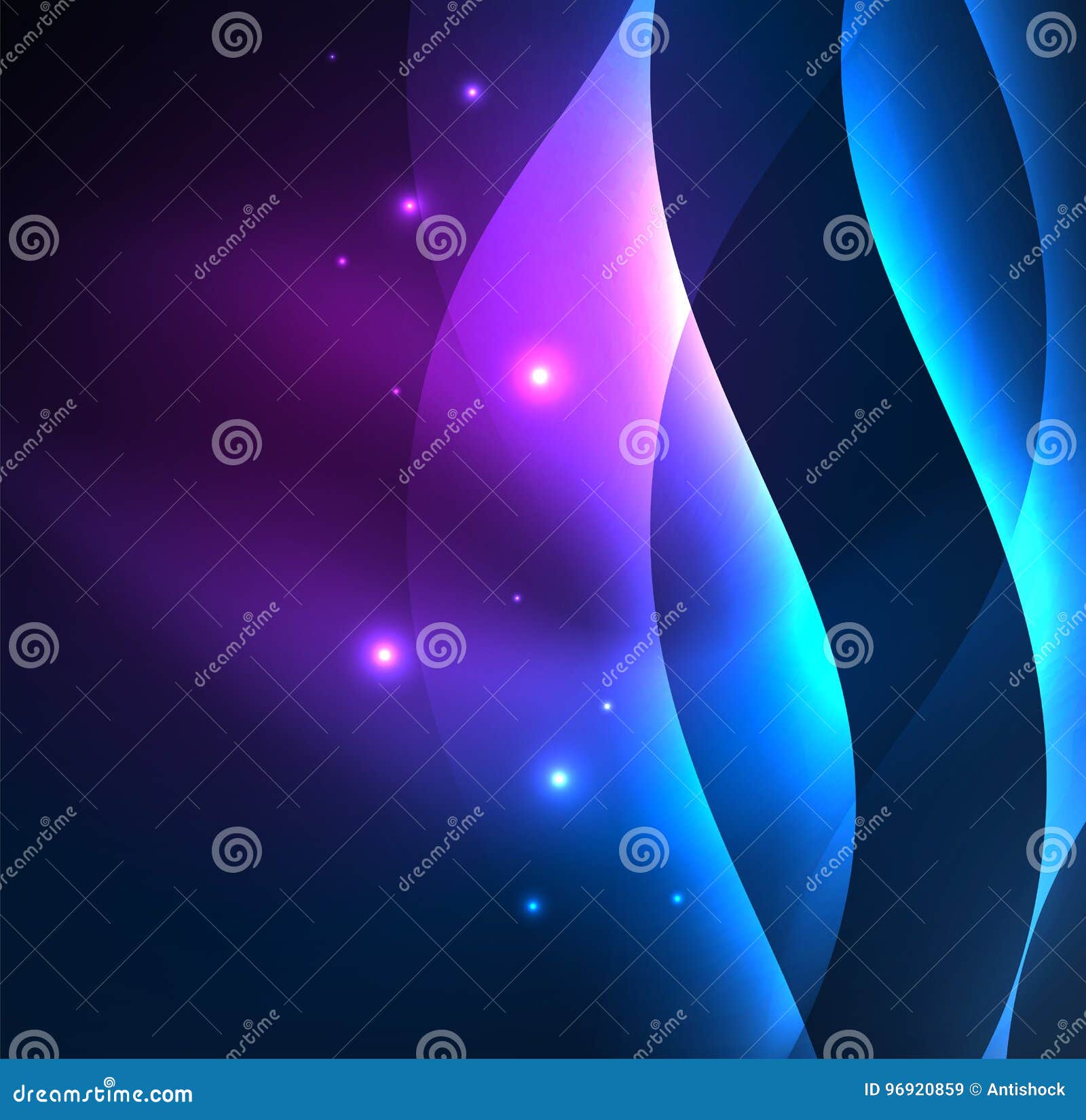 Illuminated neon waves stock vector. Illustration of geometric - 96920859