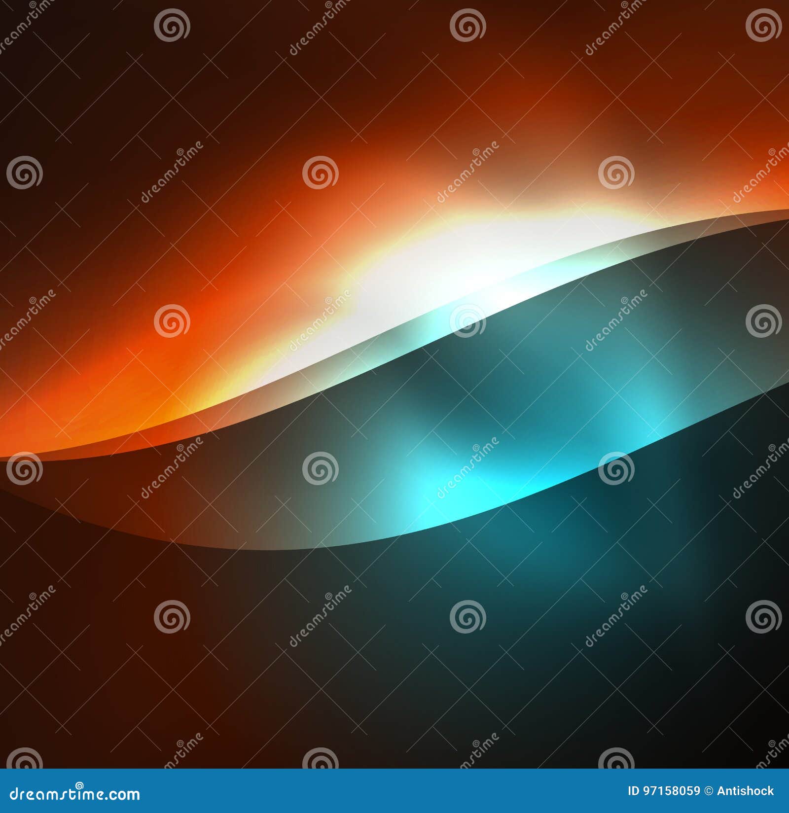 Illuminated neon waves stock vector. Illustration of curve - 97158059