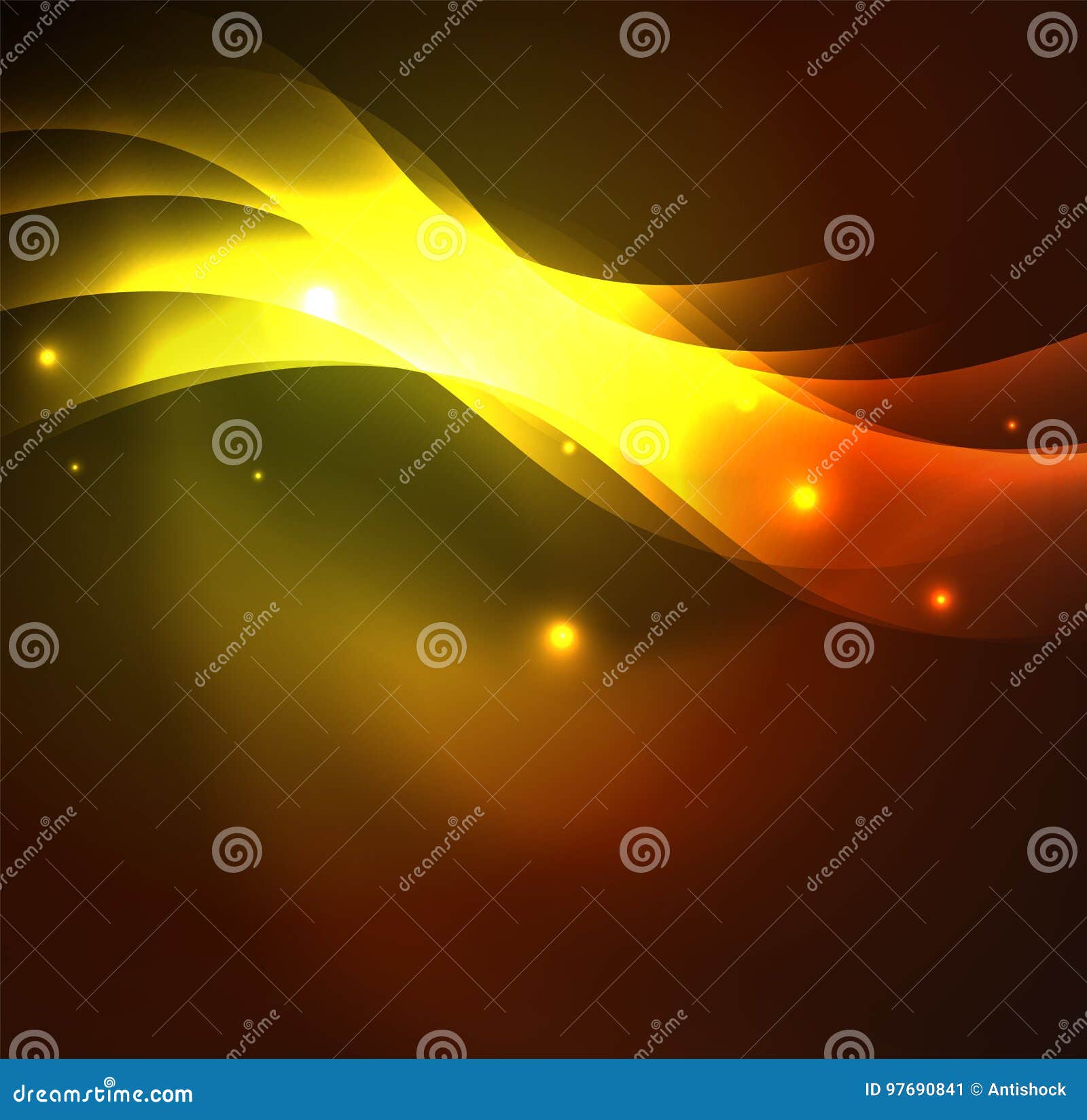 Illuminated neon waves stock vector. Illustration of motion - 97690841