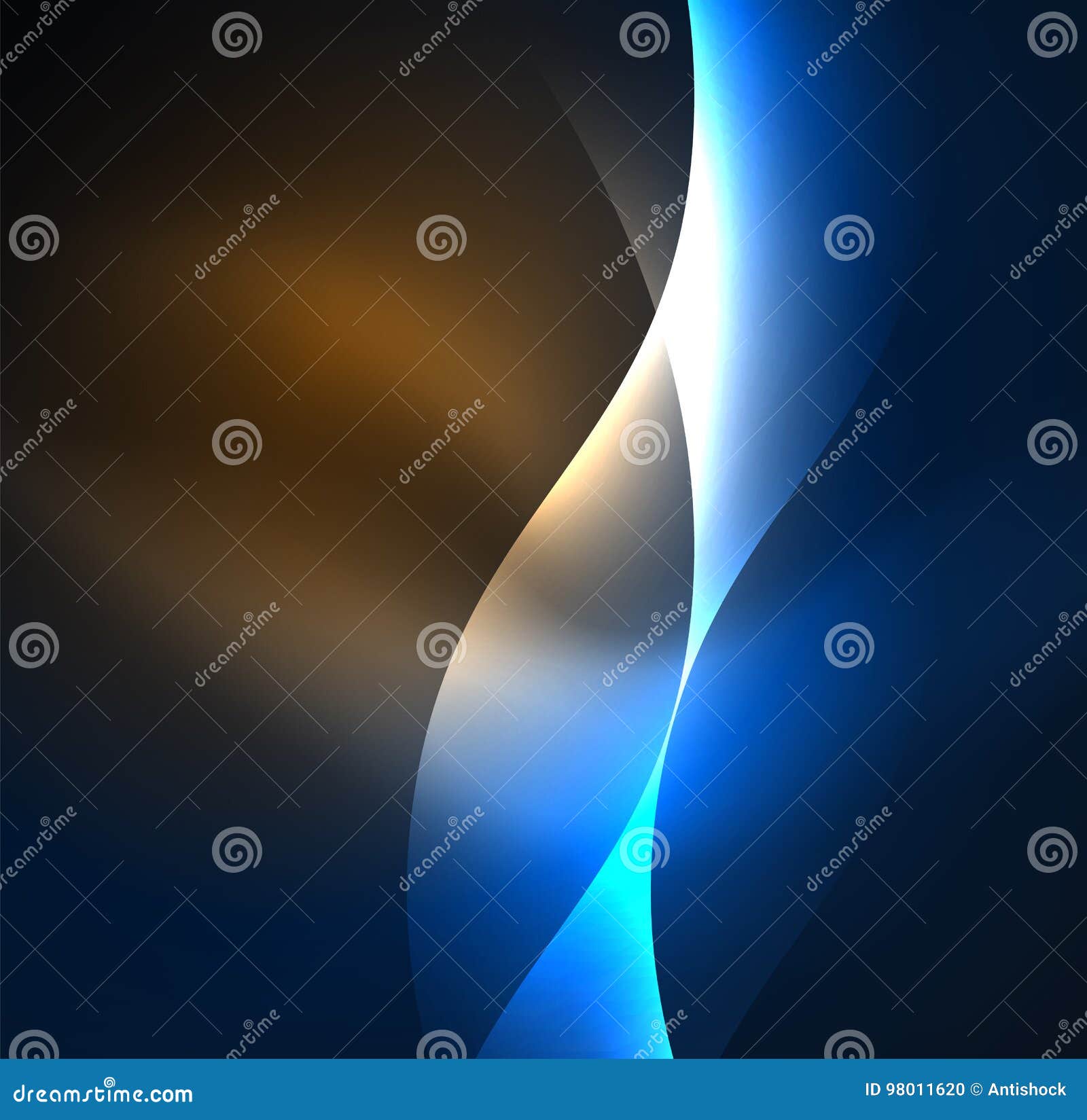 Illuminated neon waves stock vector. Illustration of motion - 98011620