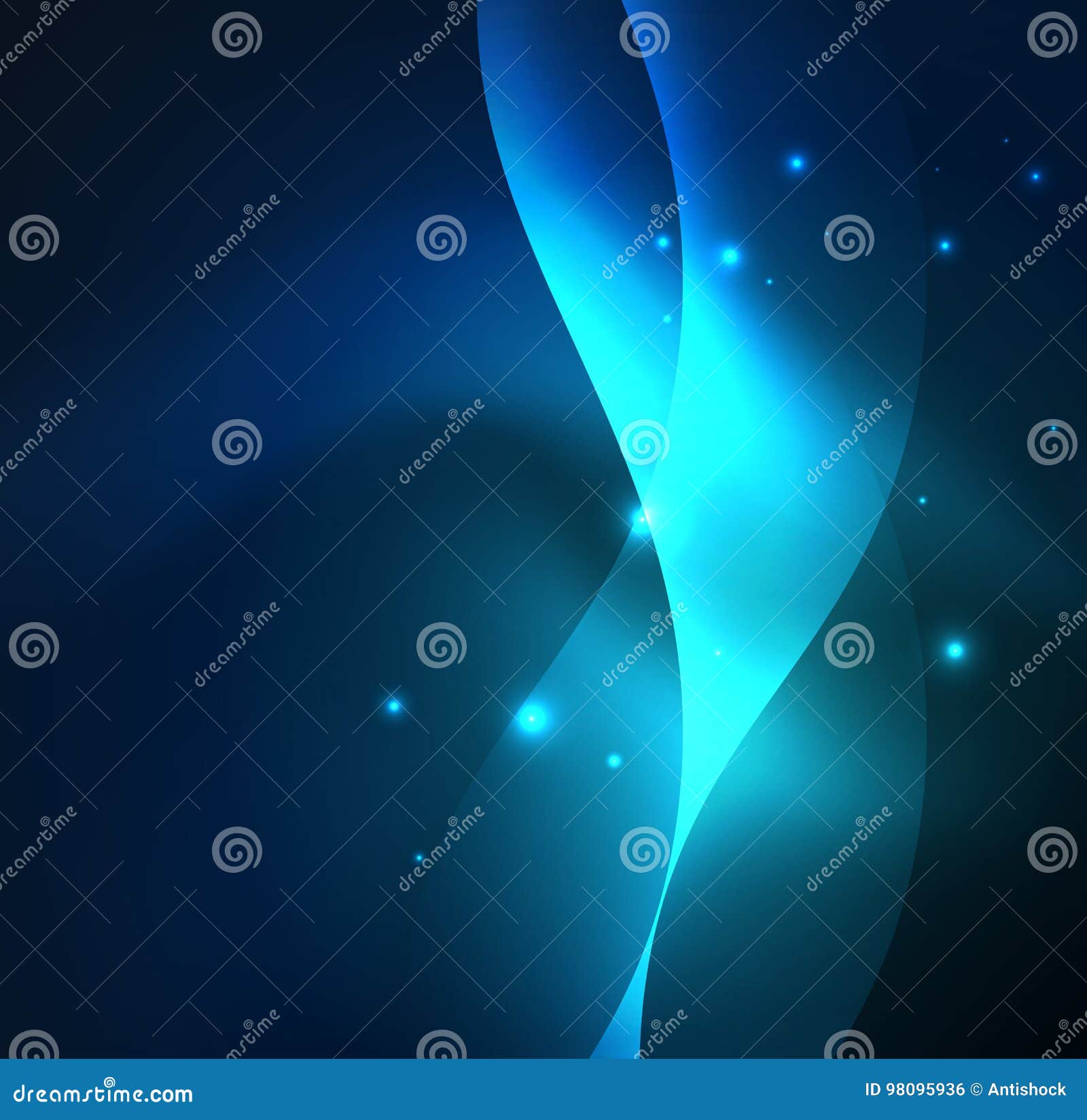 Illuminated neon waves stock vector. Illustration of blur - 98095936