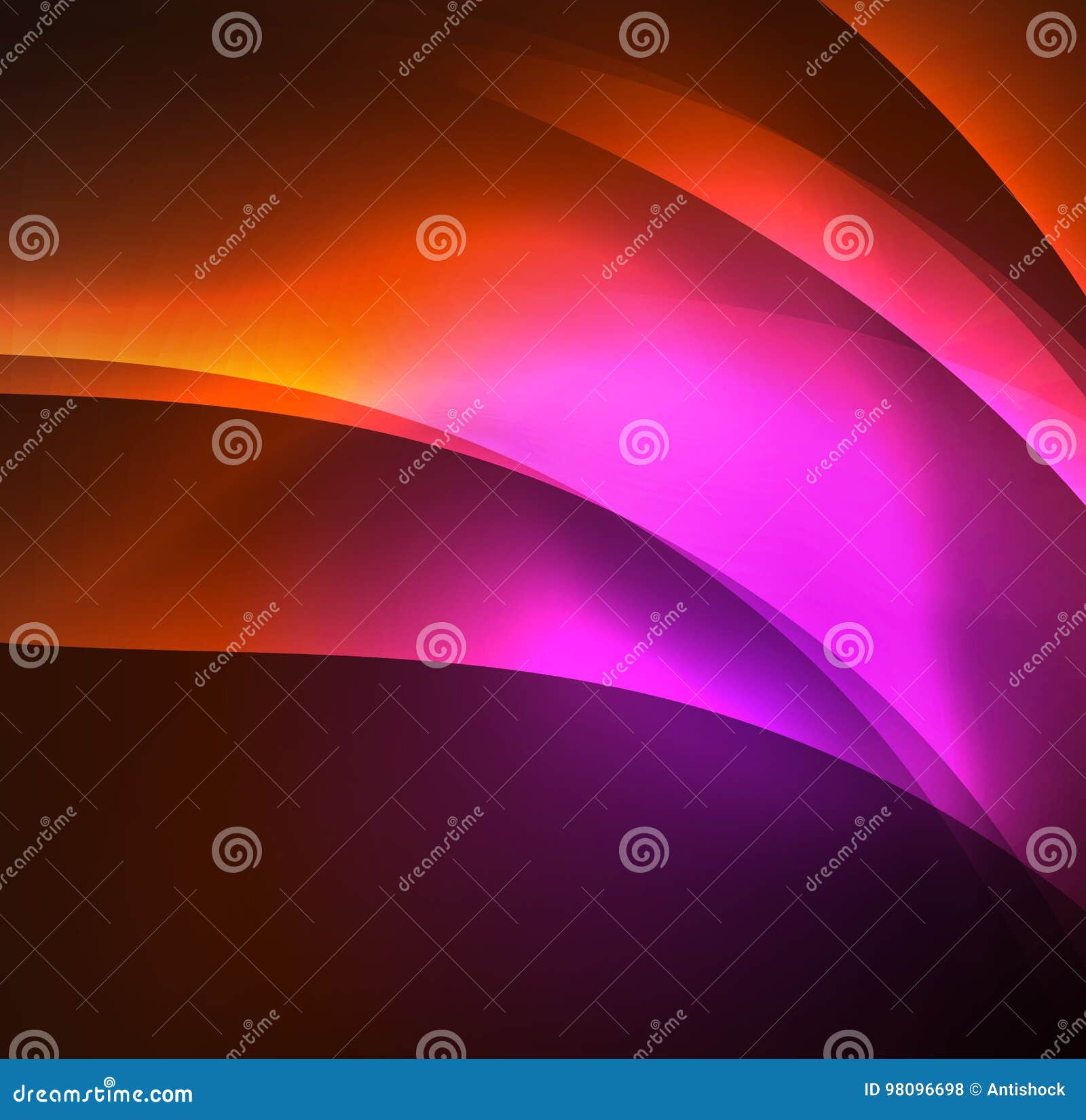 Illuminated neon waves stock vector. Illustration of background - 98096698
