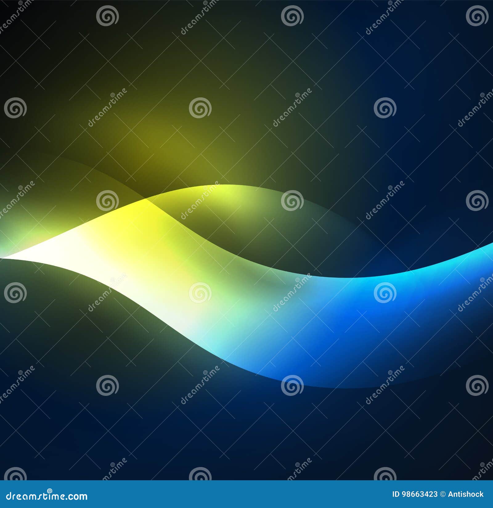 Illuminated neon waves stock vector. Illustration of bright - 98663423