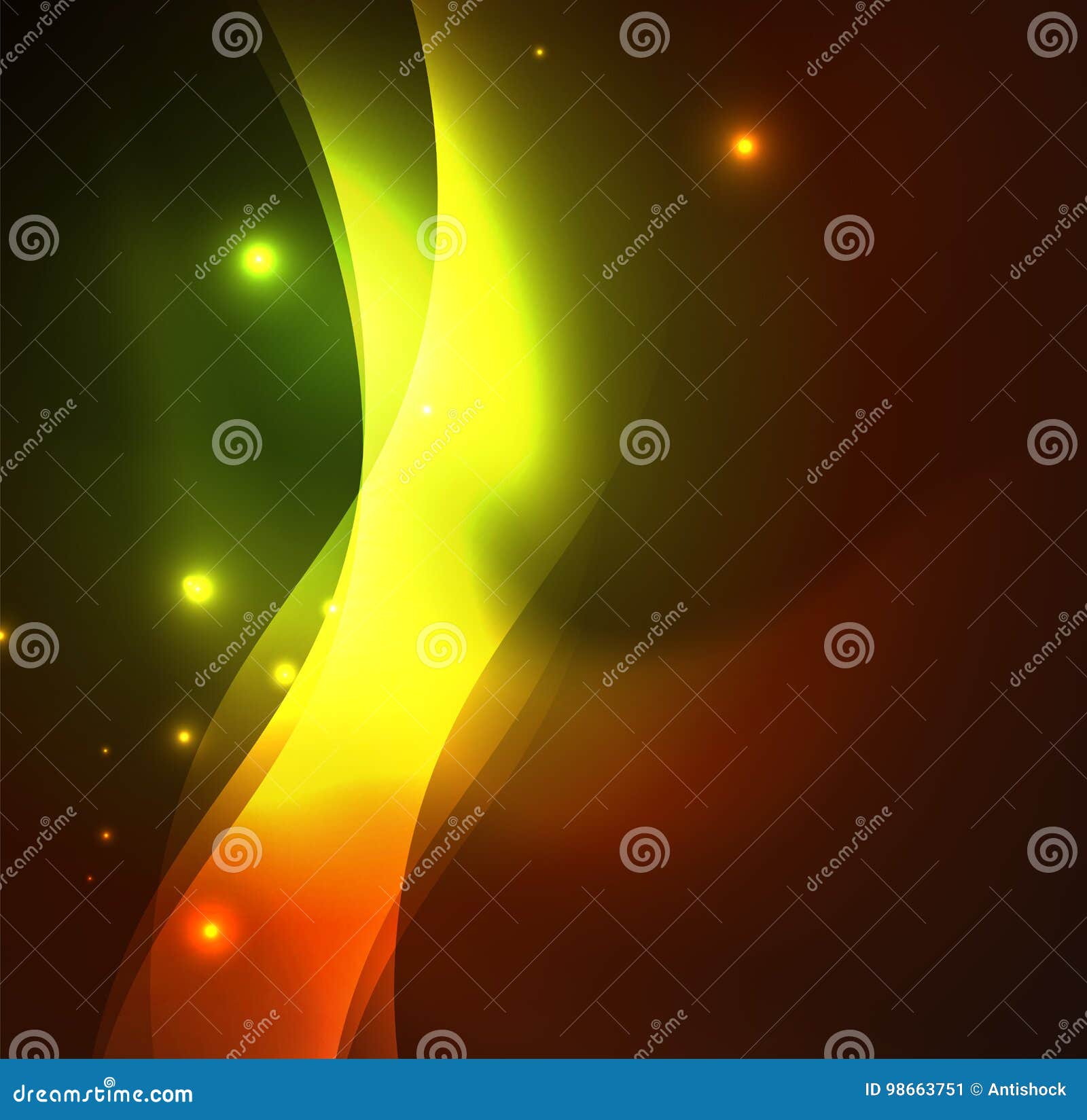 Illuminated neon waves stock vector. Illustration of geometric - 98663751