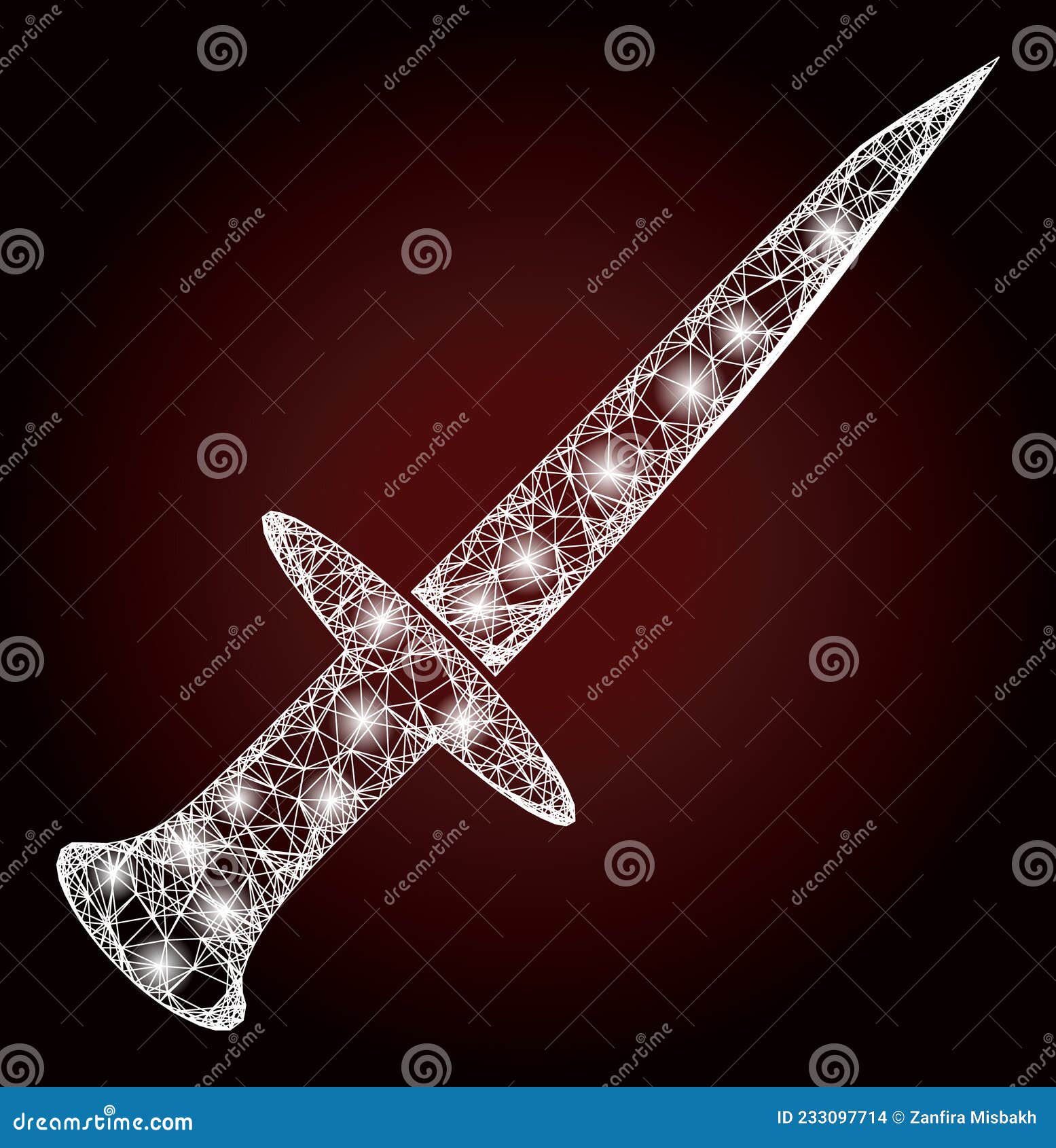 Flare Linear Mesh Sword with Glare Spots Stock Vector - Illustration of ...