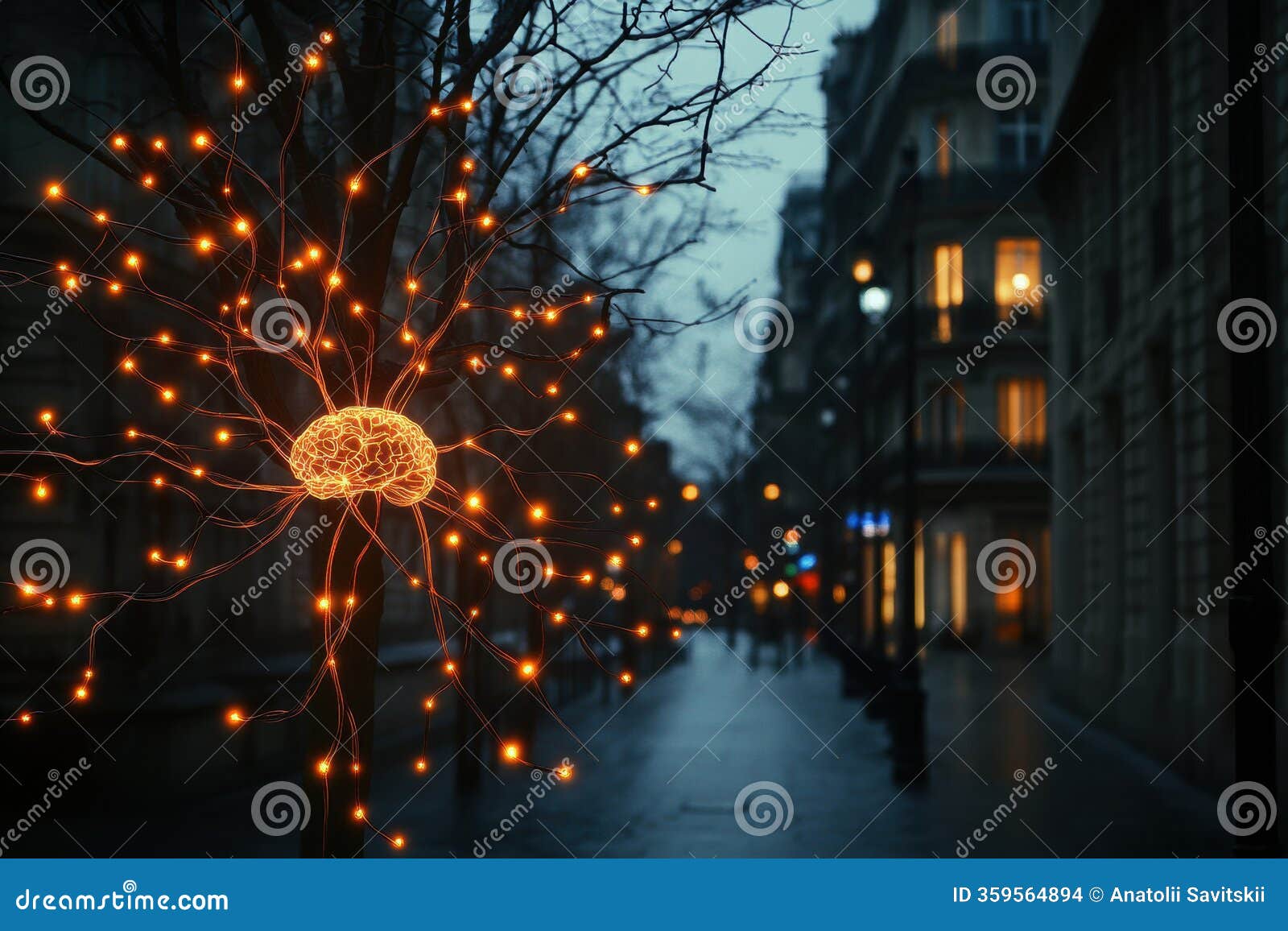 Scientific Depiction of the Brain and Nervous System Highlighting ...