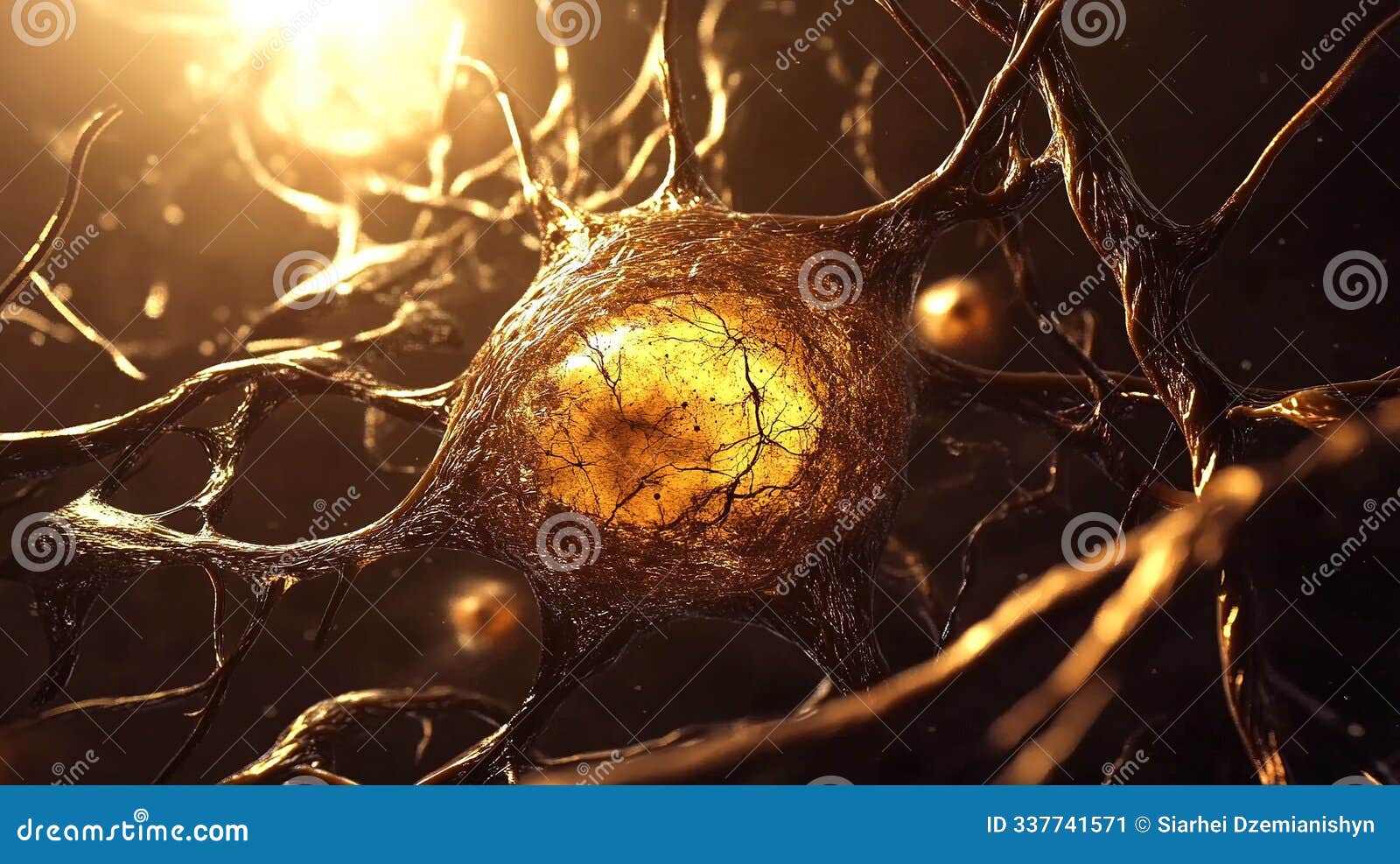 Illuminated Neuron Structure Showcasing Intricate Connections and ...