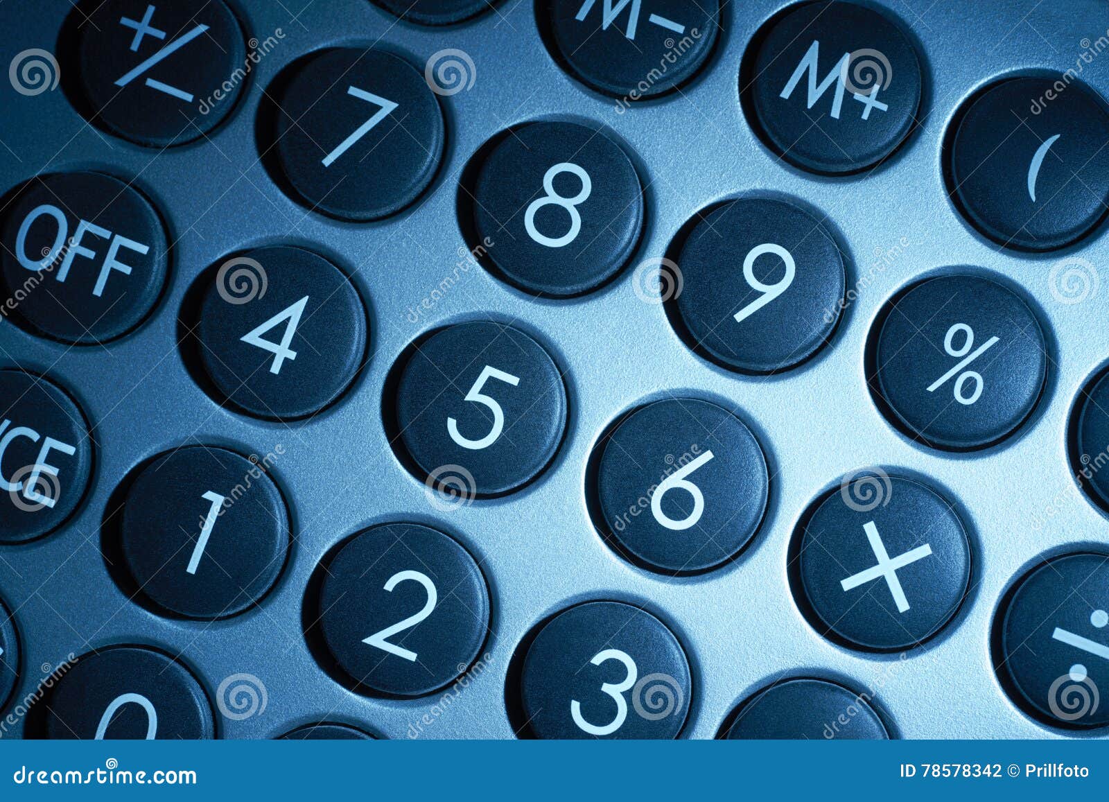 Illuminated Numerical Pad Detail Stock Photo - Image of calculator ...