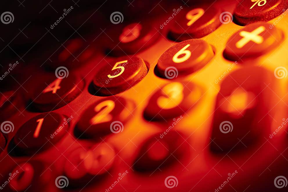 Illuminated Numerical Pad Detail Stock Photo - Image of code, keyboard ...