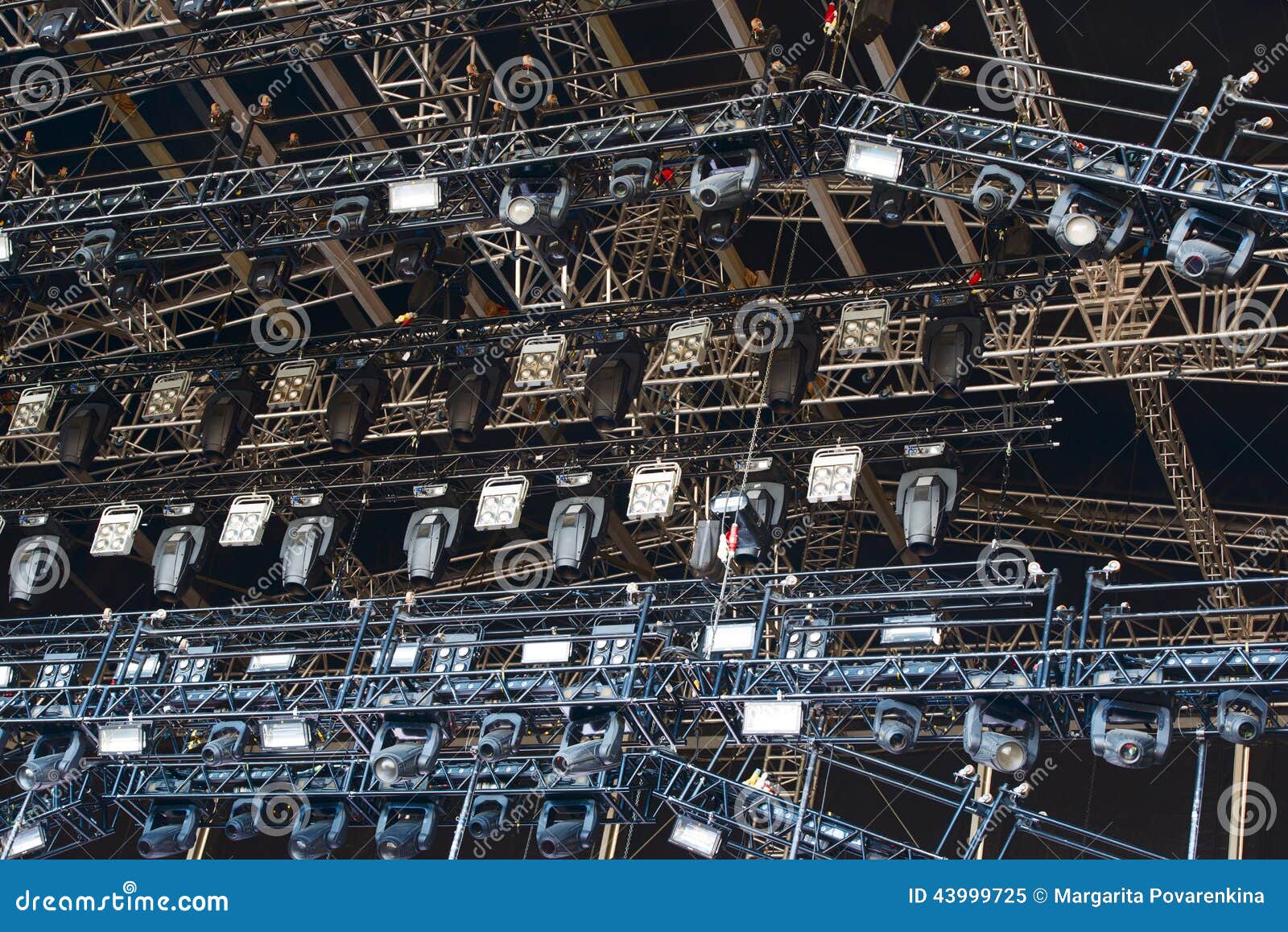 Illuminated Open Air Concert Stage Stock Image - Image of concert ...