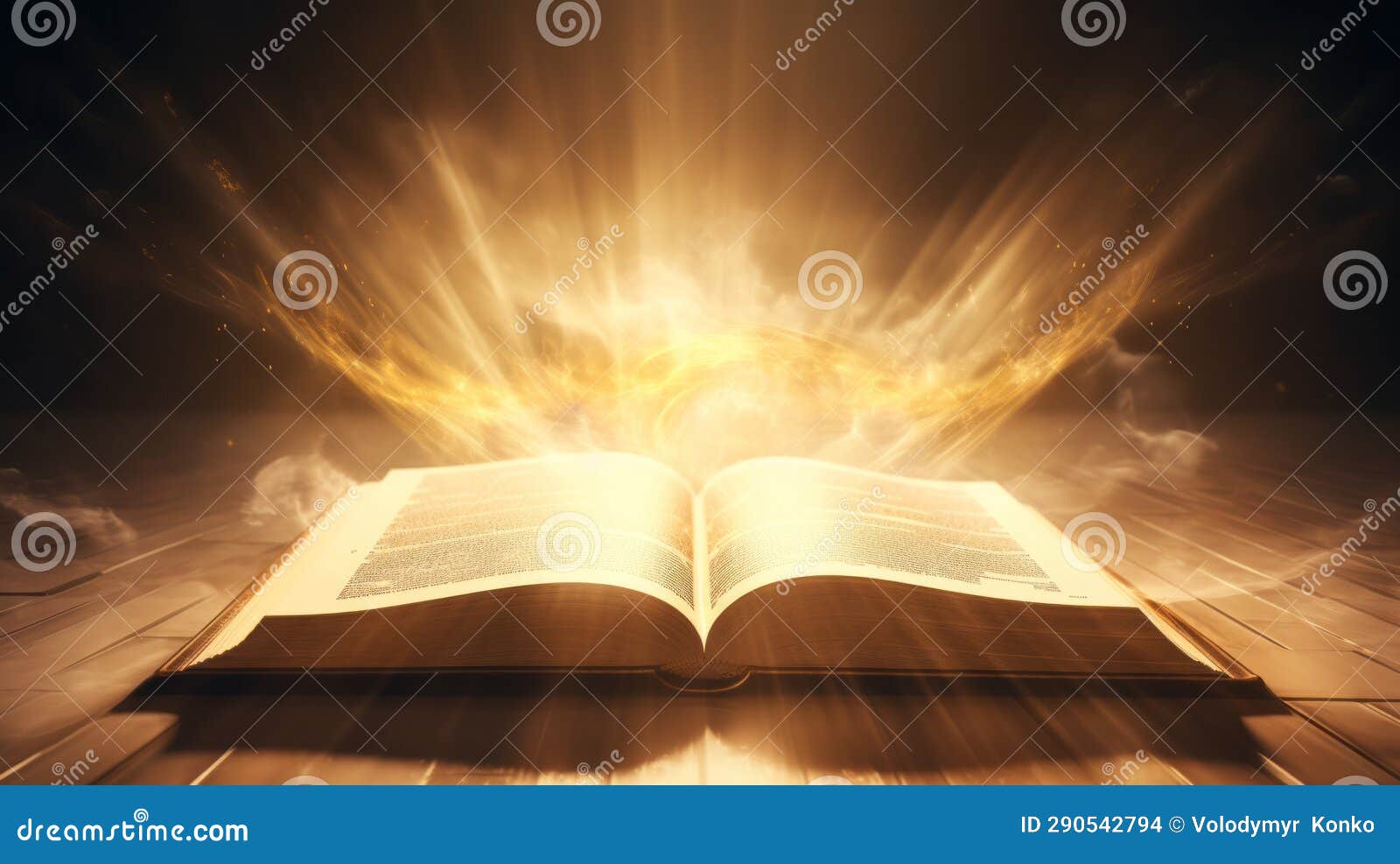 An illuminated open book stock photo. Image of enlightenment - 290542794
