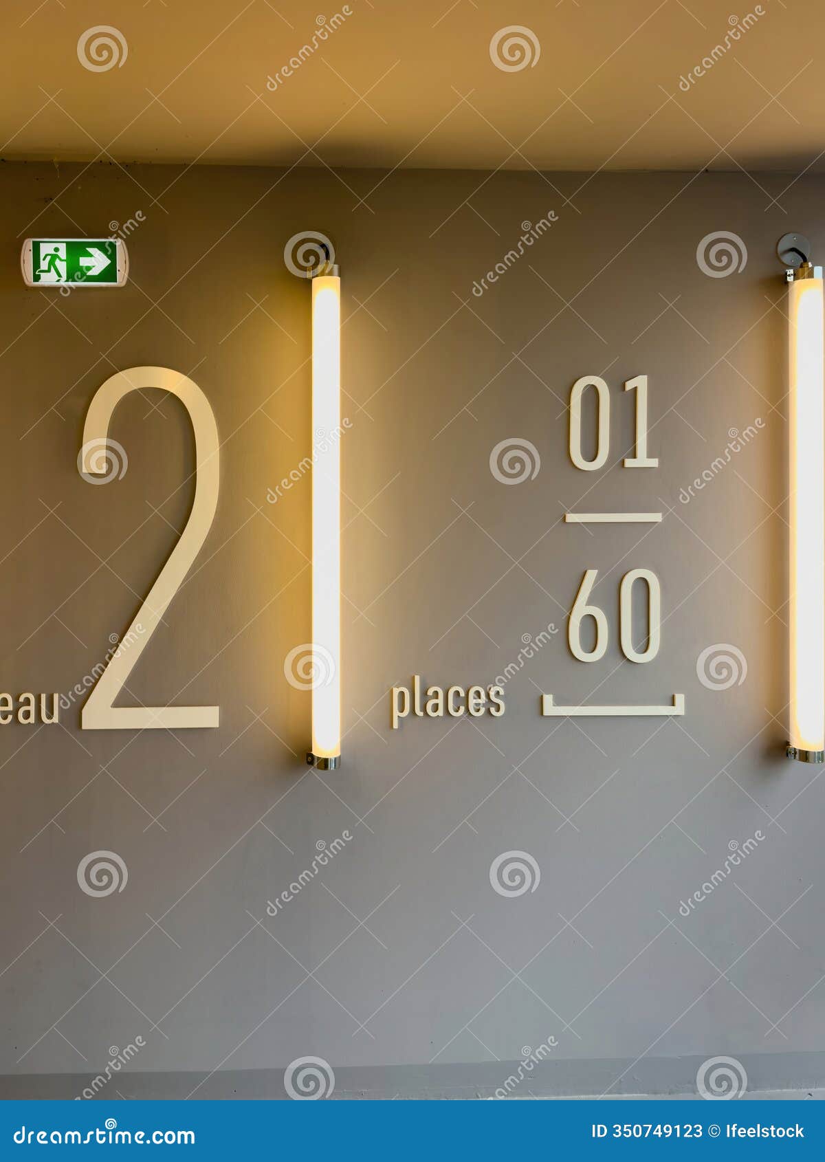 Illuminated Parking Level Indicator Stock Image - Image of design ...