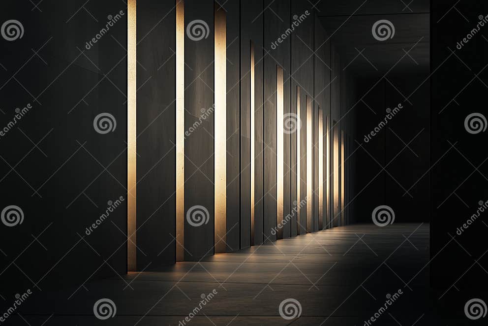 Illuminated Passageway of Tranquility Stock Illustration - Illustration ...