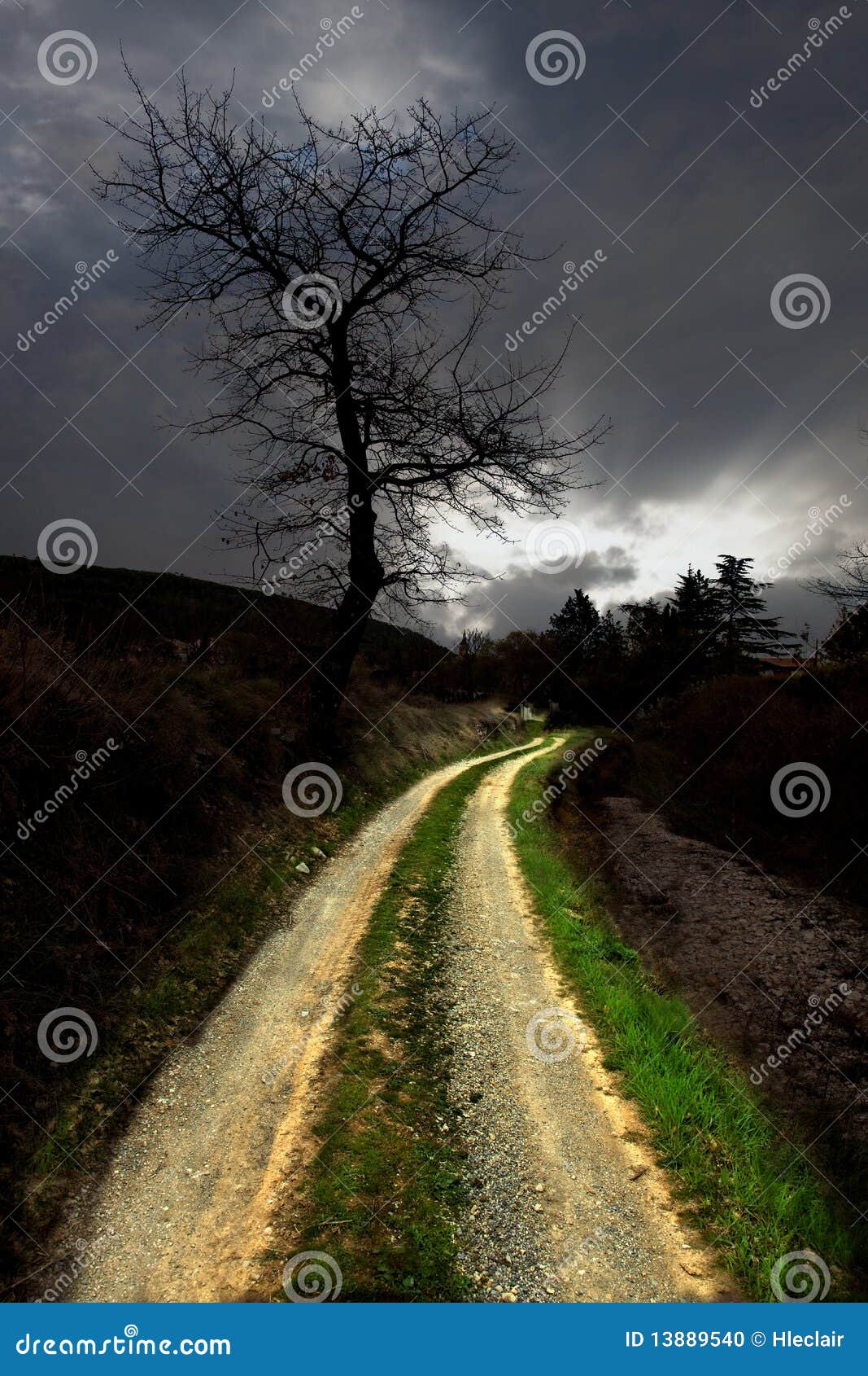 Illuminated path stock photo. Image of landscape, church - 13889540