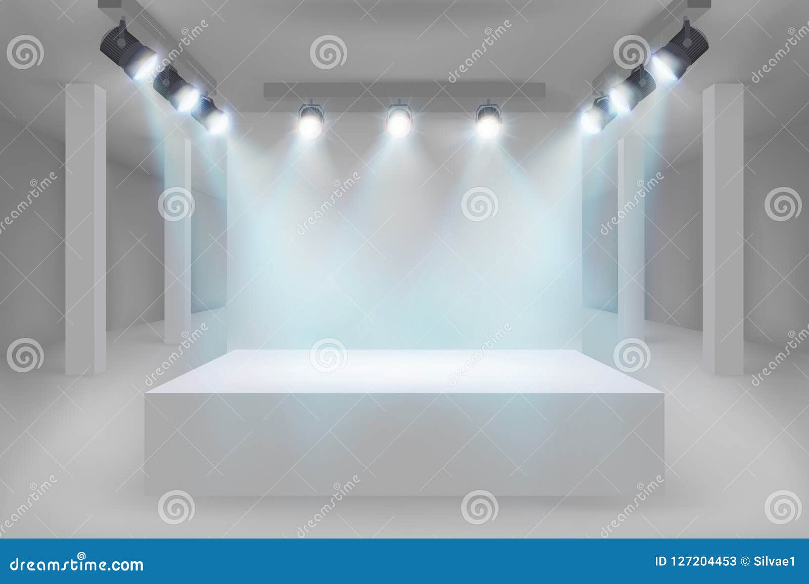 Empty Exhibition in the Gallery. Vector Illustration. Stock Vector ...