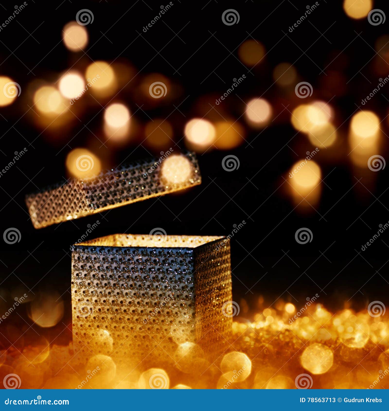 Illuminated Present for Special Moments Stock Image - Image of give ...