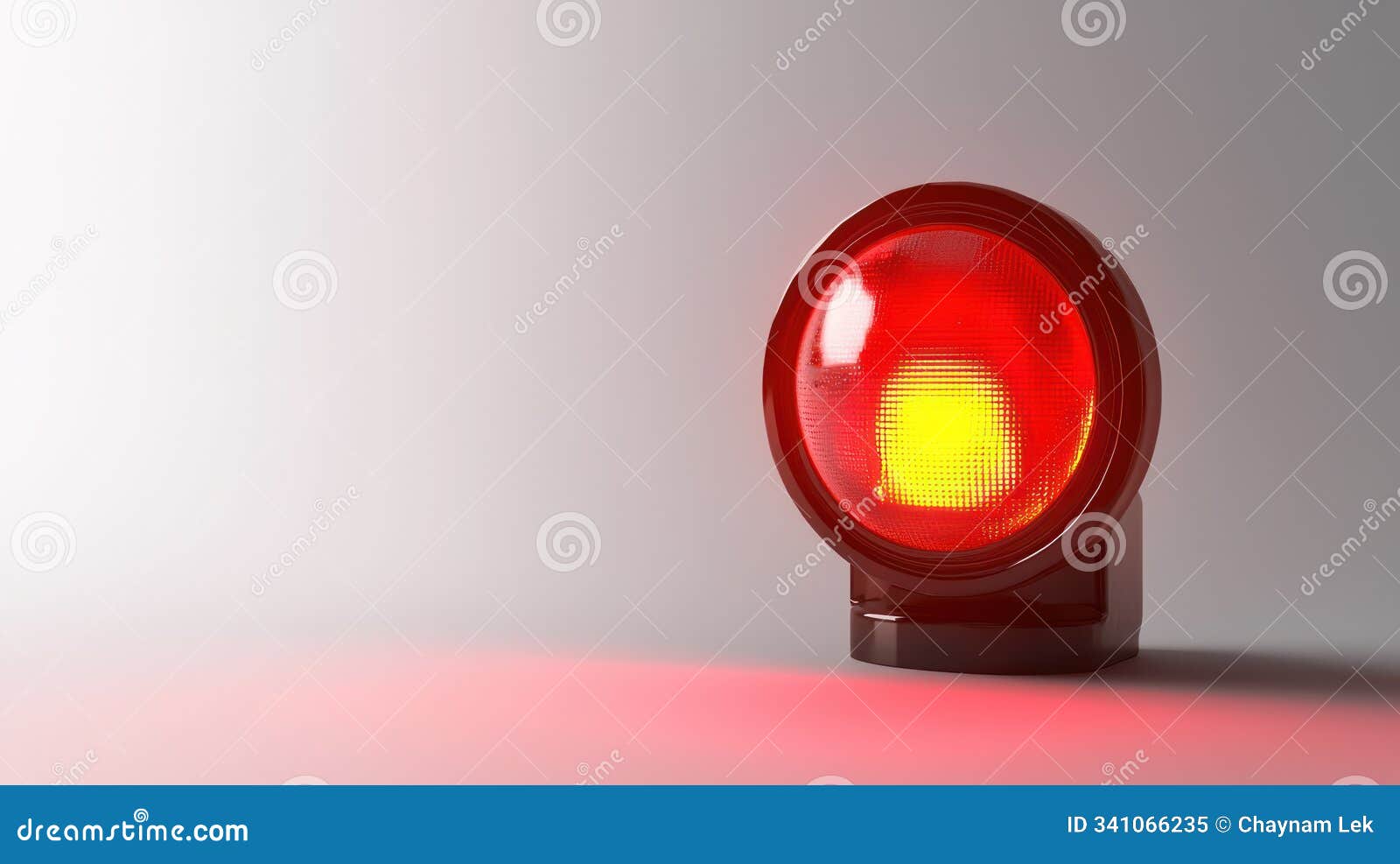 Illuminated Red Siren Light Stock Illustration - Illustration of siren ...