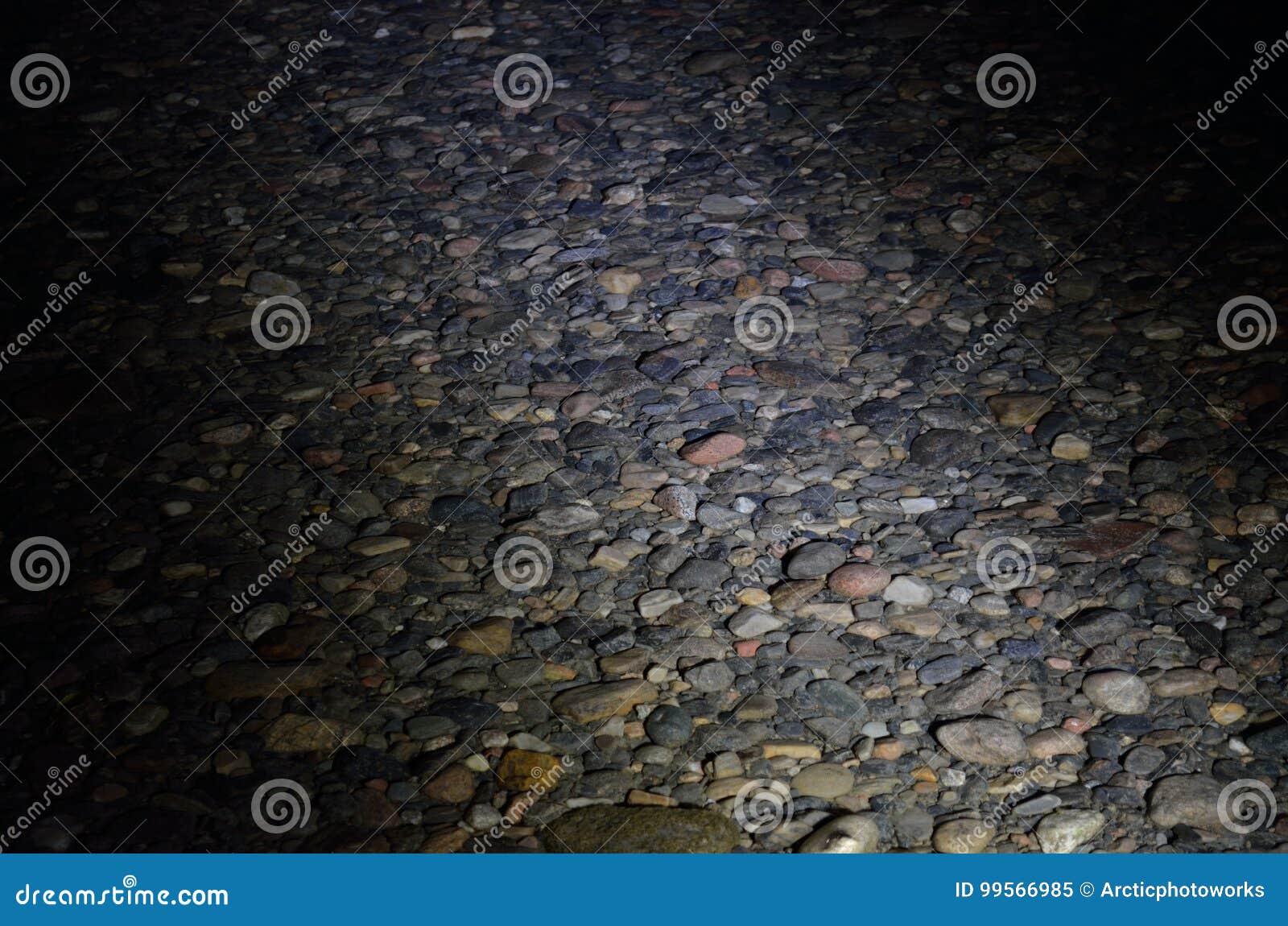 Illuminated River Rock at Night Stock Image - Image of illuminated ...
