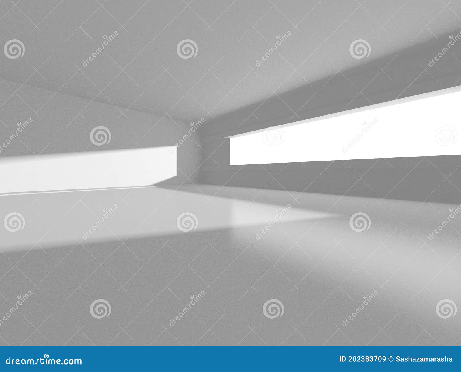 Illuminated Room Interior Design. Modern Architecture Concept ...