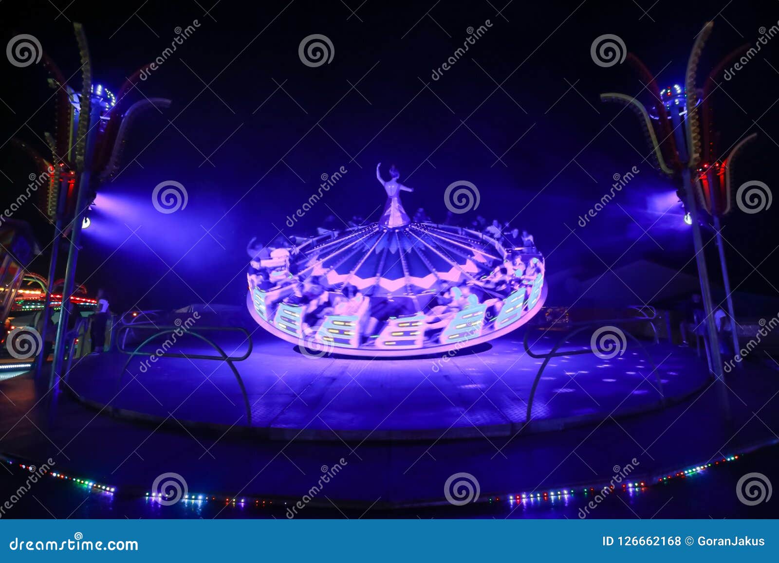 Rotating Device in Amusement Park Stock Photo - Image of outdoors ...