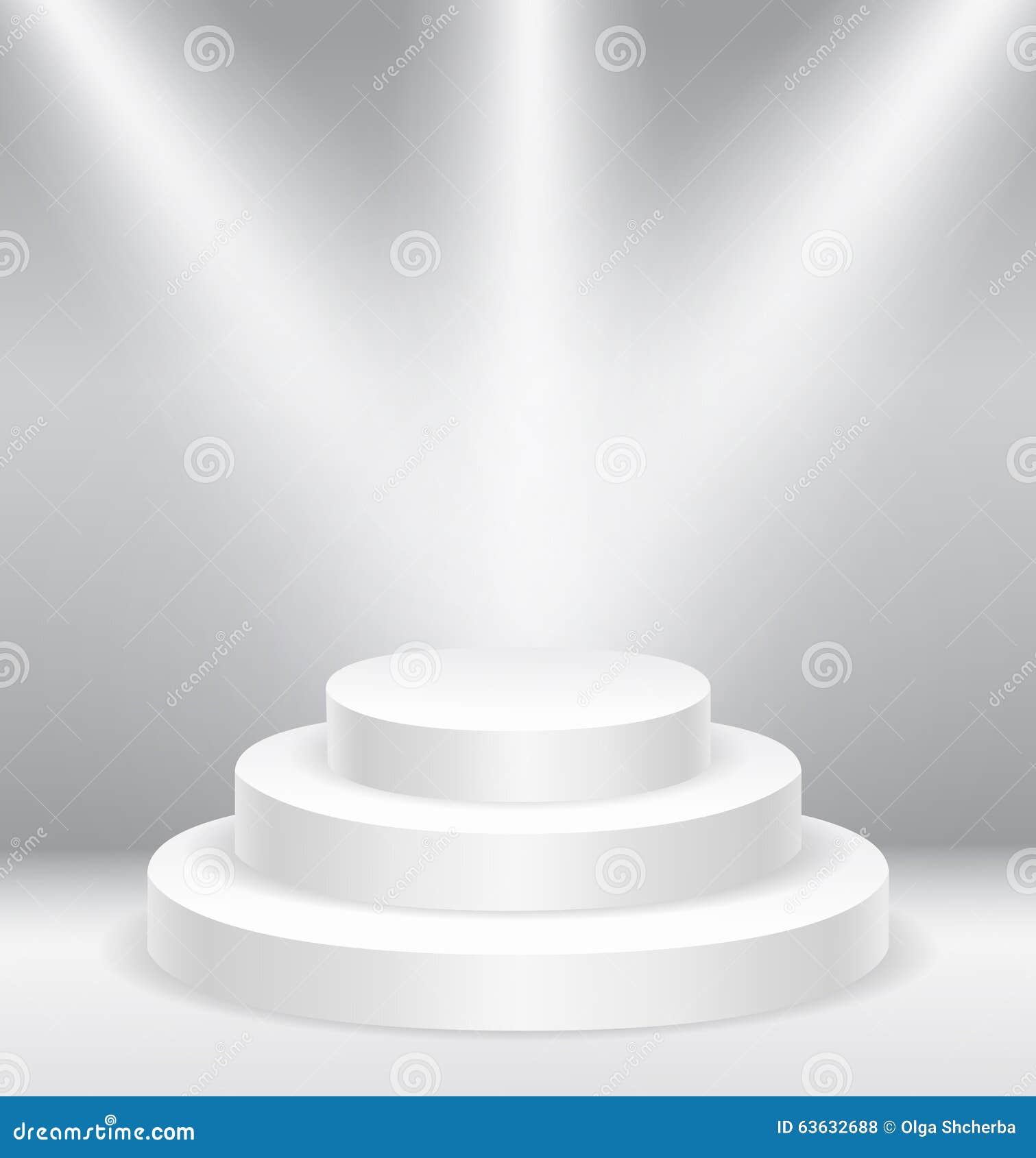 Illuminated Round Stage Podium Cartoon Vector | CartoonDealer.com #63632685