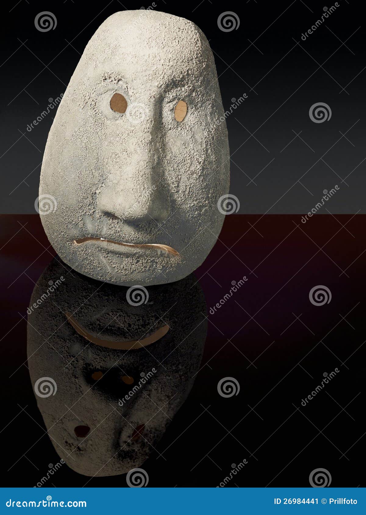 Illuminated Sad Ceramic Head Stock Image - Image of human, ceramics ...